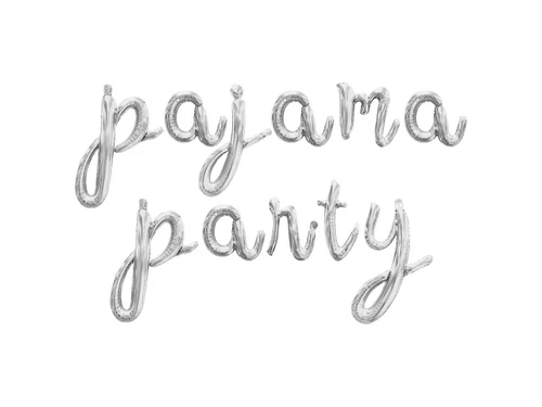 PAJAMA PARTY Cursive Letter Balloon Banner - DIY Bachelorette Party ...