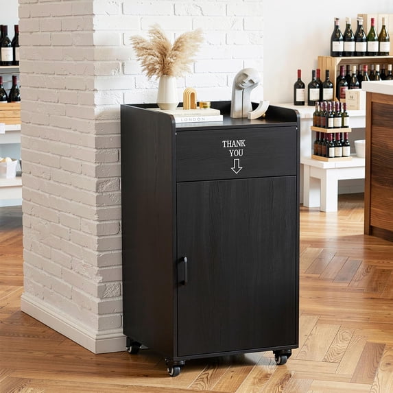 PAKASEPT 32 Gallon Commercial Trash Can Cabinet with Tray Holder ...