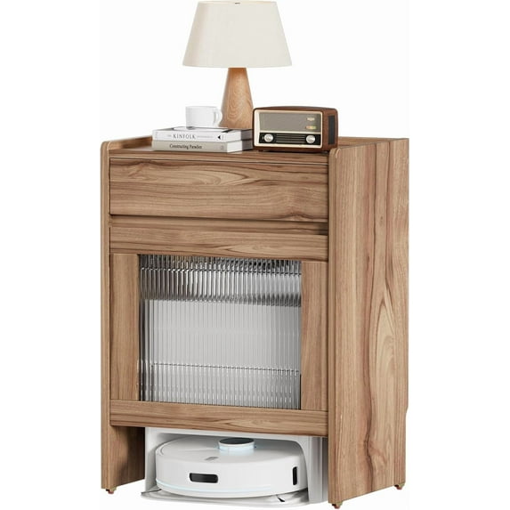 PAKASEPT Mobile Robot Vacuum Storage Cabinet Side Table, Multi Tier End ...