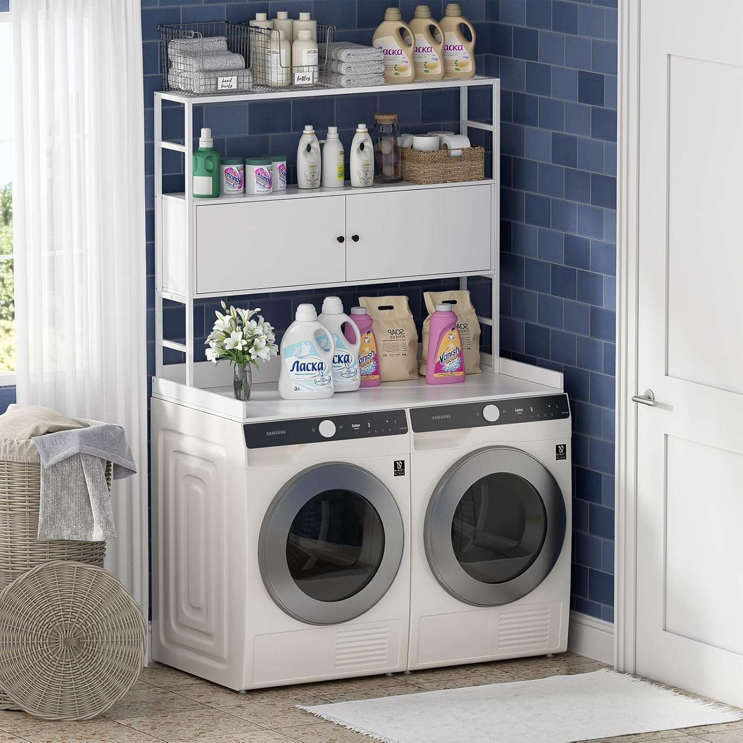 PAKASEPT Washer Dryer Countertop, 3-Tier Washer and Dryer Covers for ...