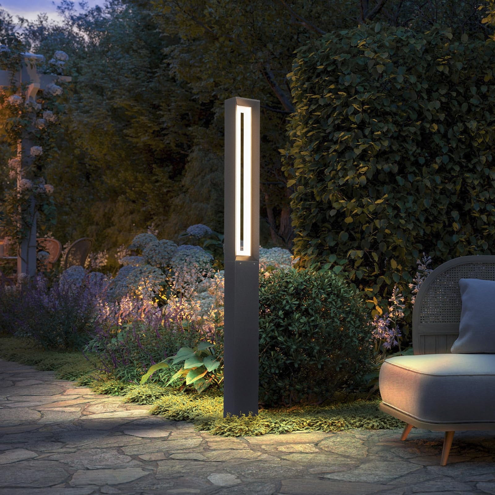 PAKEDANDUN Modern Pathway Light, 71Inch High Voltage Landscape Path ...