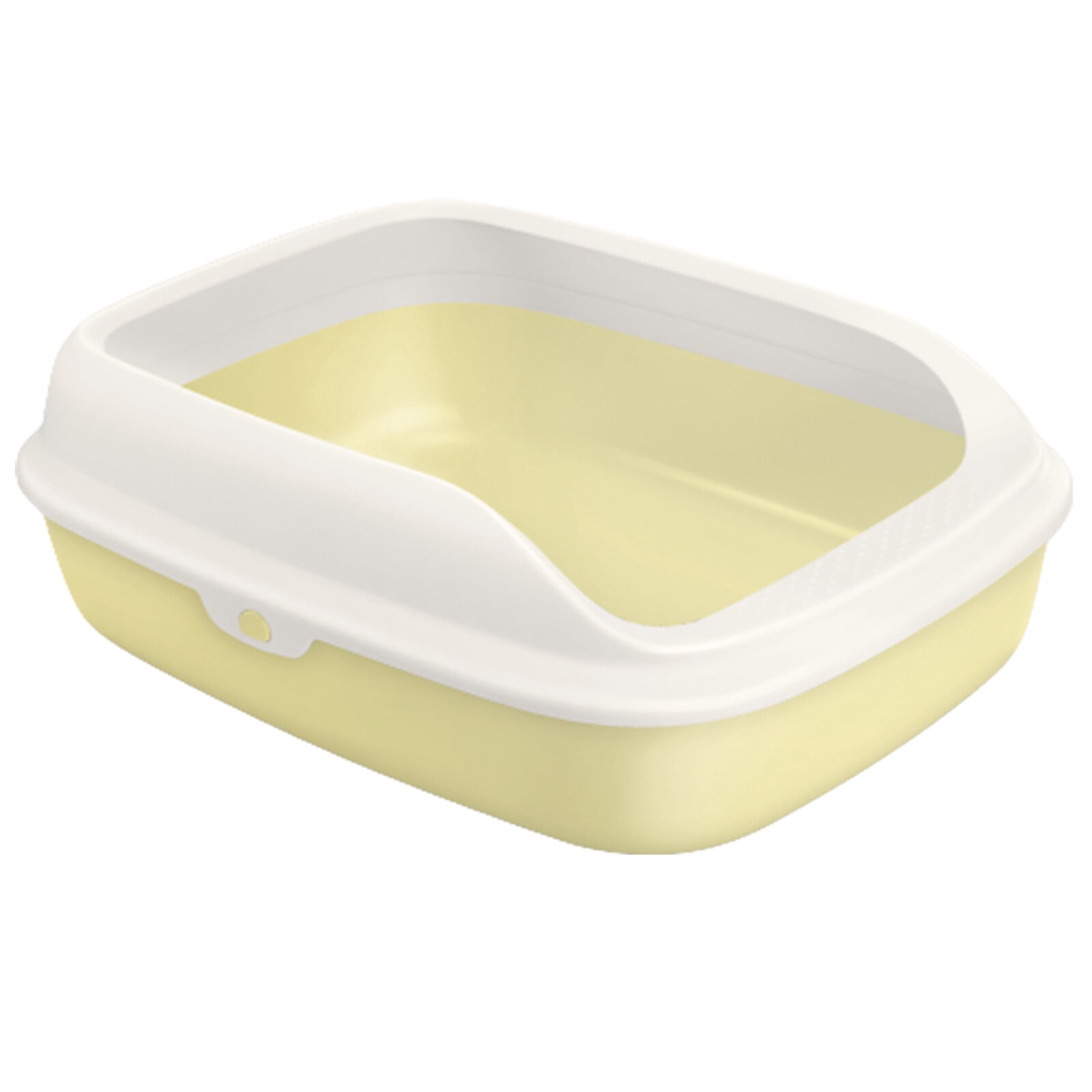 PAKEWAY Open-style Cat Litter Box - Precise Corner Edges Retractable ...