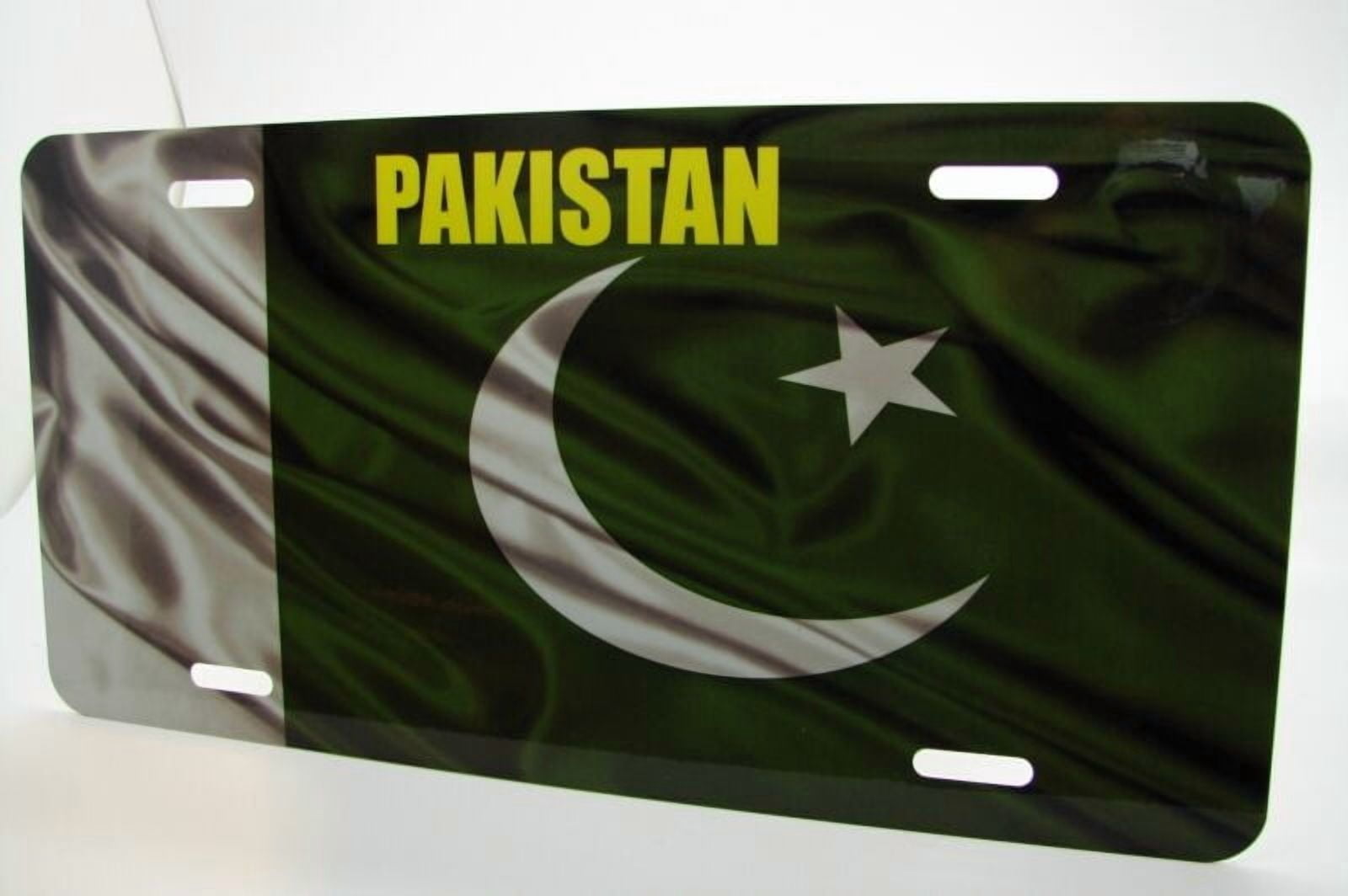 PAKISTAN PAKISTANI FLAG METAL CAR NOVELTY LICENSE PLATE AUTO TAG ...