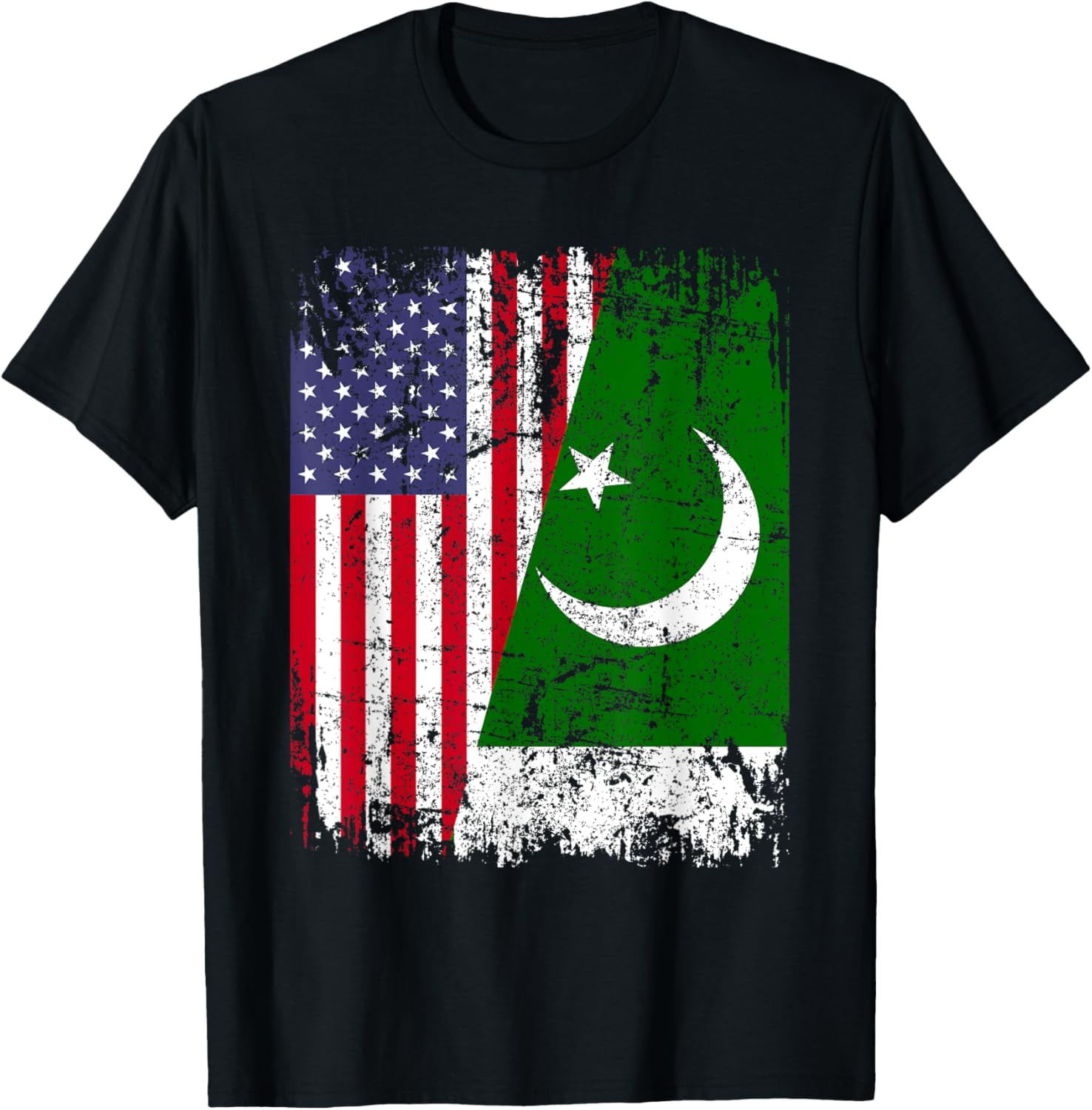 PAKISTANI ROOTS | Half American Flag | PAKISTAN T-Shirt - Walmart.com