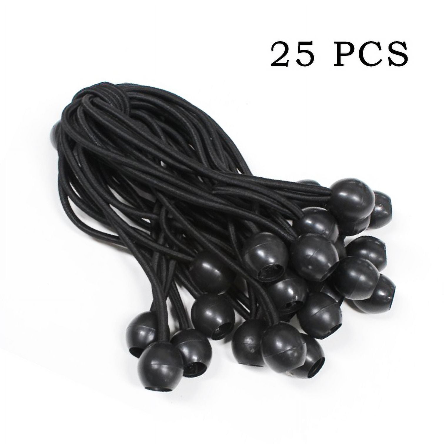 PAKROMAN 25 PCS Ball Bungee Cords 6 Inch Bungee Cord with Balls, Canopy ...