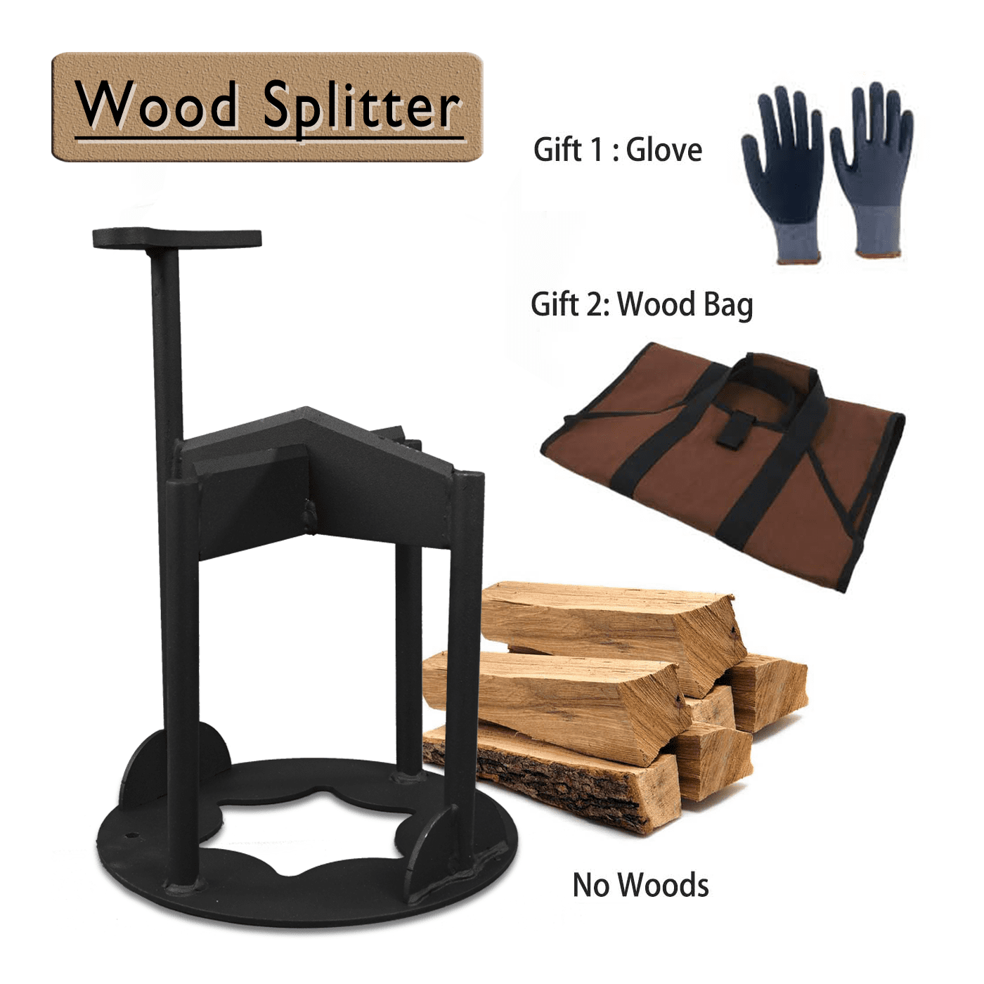 PAKROMAN Wood Splitter Firewood Splitter Manual Log Splitting for ...