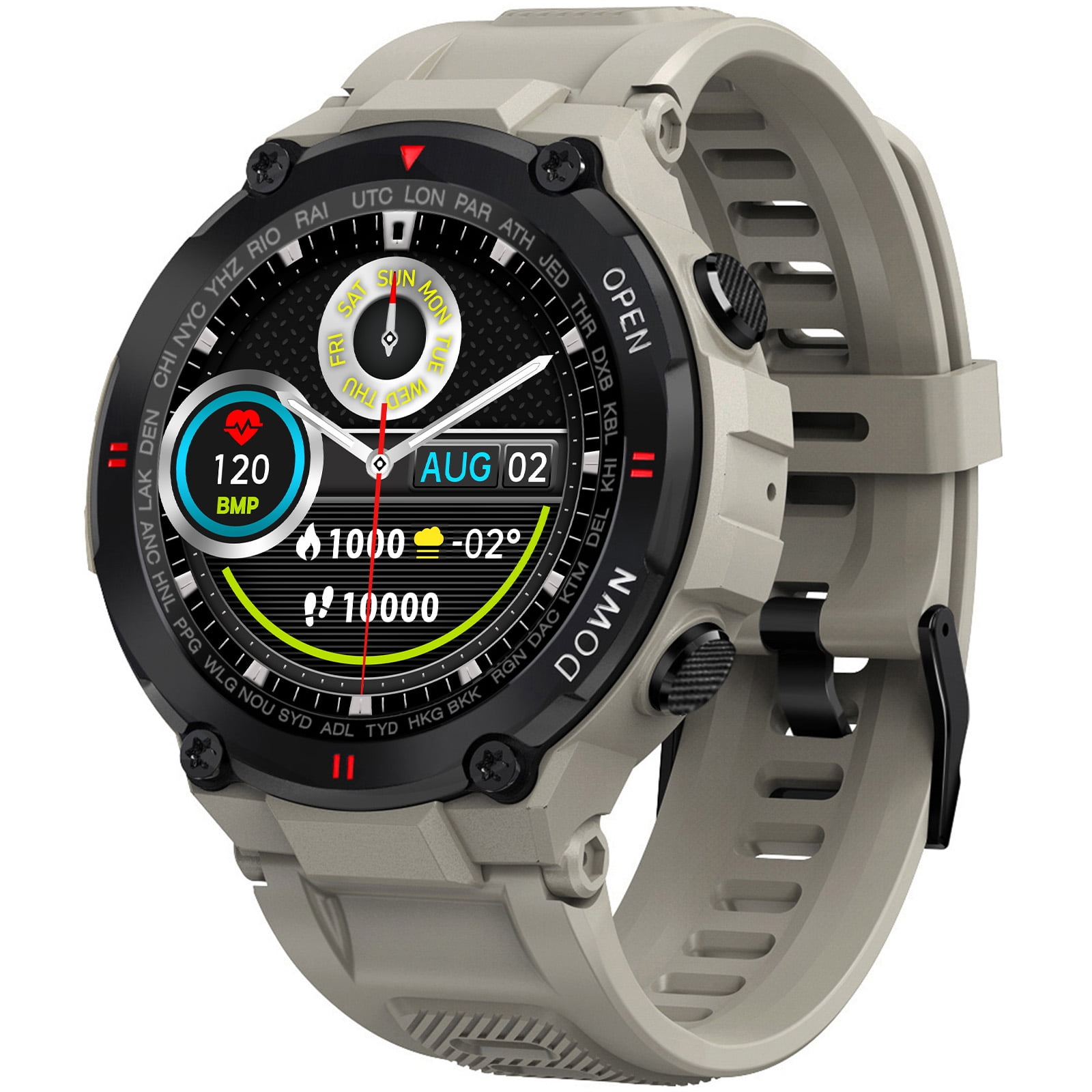 PAKRYS Men Smartwatch, 400mAh Sports Fitness Tracker Watch with ...