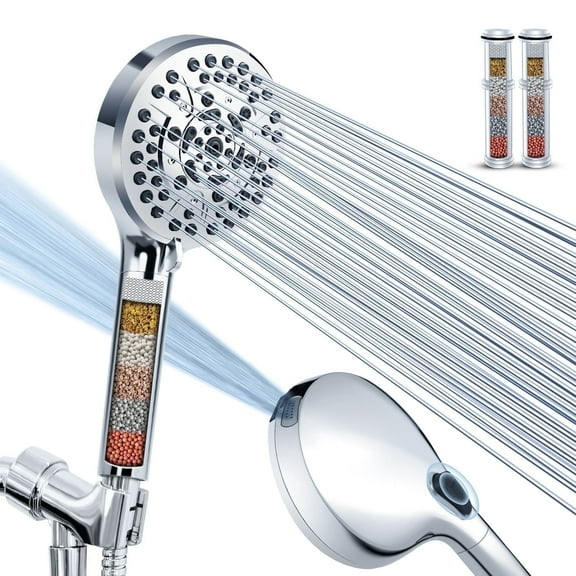 XUERUI-Handheld Shower Head with Filter Matte Black - High Pressure 10 ...