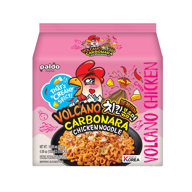 PALDO FUN & YUM Volcano Carbonara Creamy Spicy Chicken Noodle, 4.59 ...