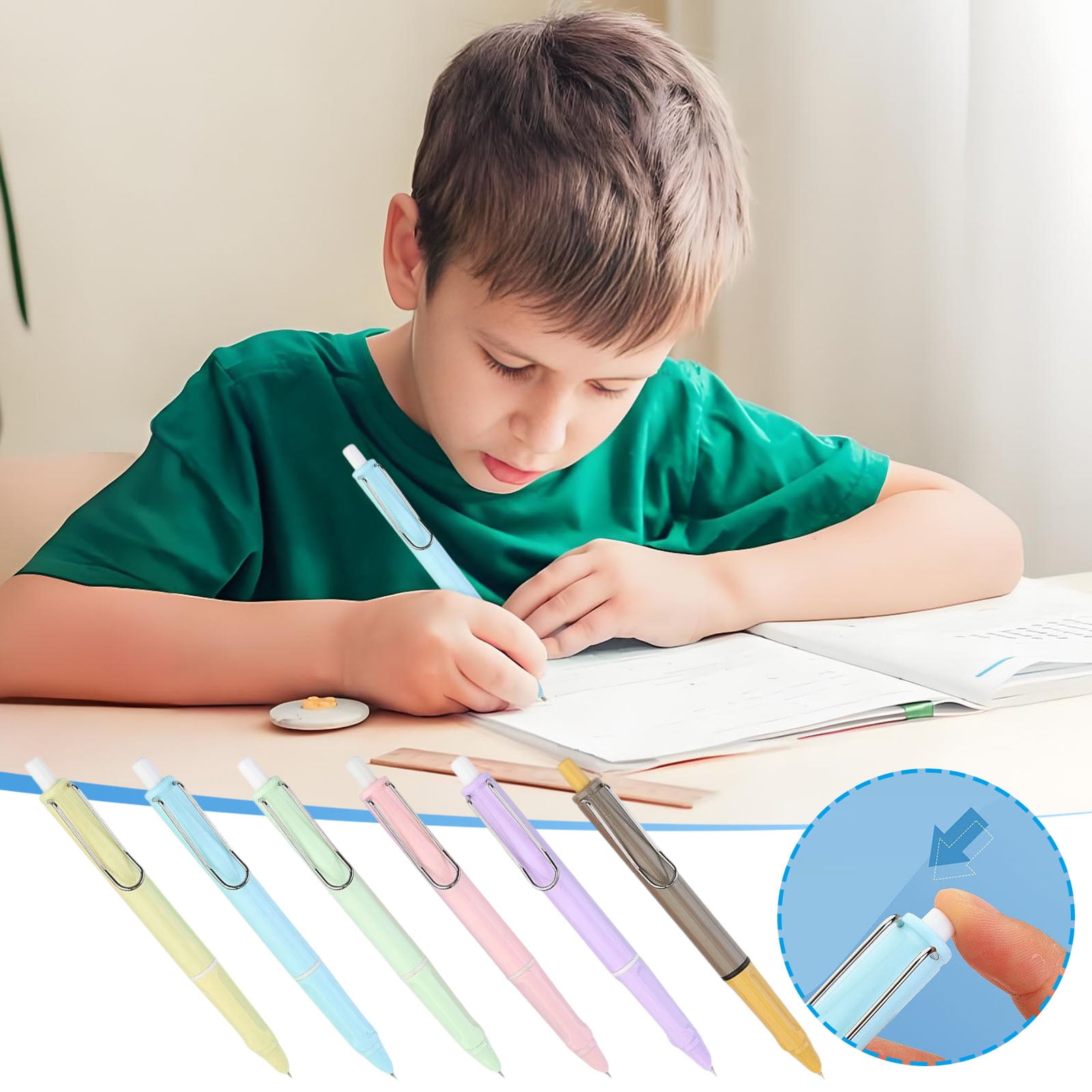 PALIFEUR Black Ballpoint Pens, 0.38mm Extra Fine Nib Pen for Home ...