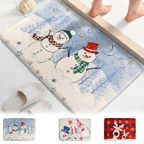 Saint Bernard Snowman Christmas Kitchen or Bath Mat 20x30 - Walmart.com