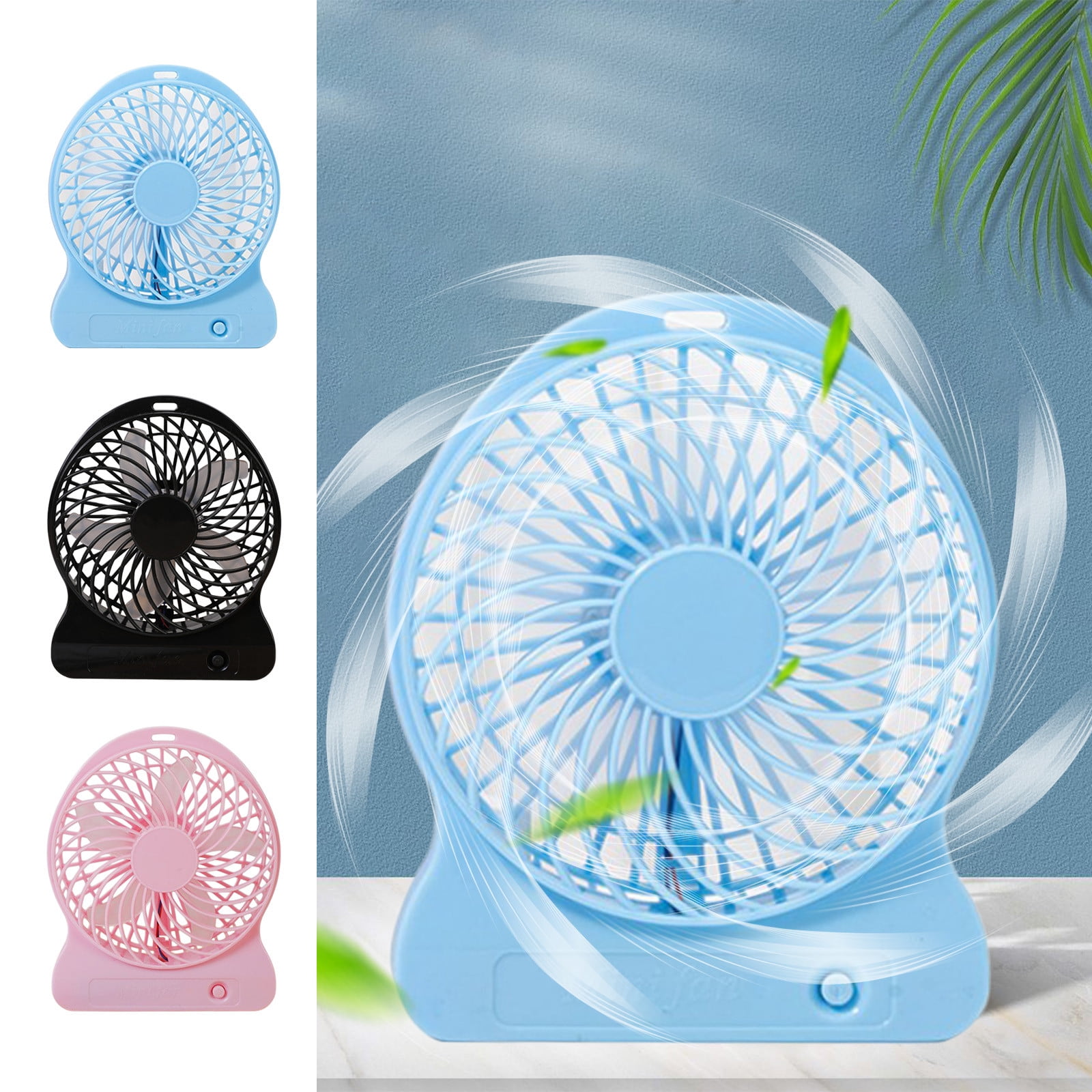 PALIFEUR Desk Fan, 3 Speeds Adjustment Countertop Fan, Lightweight ...