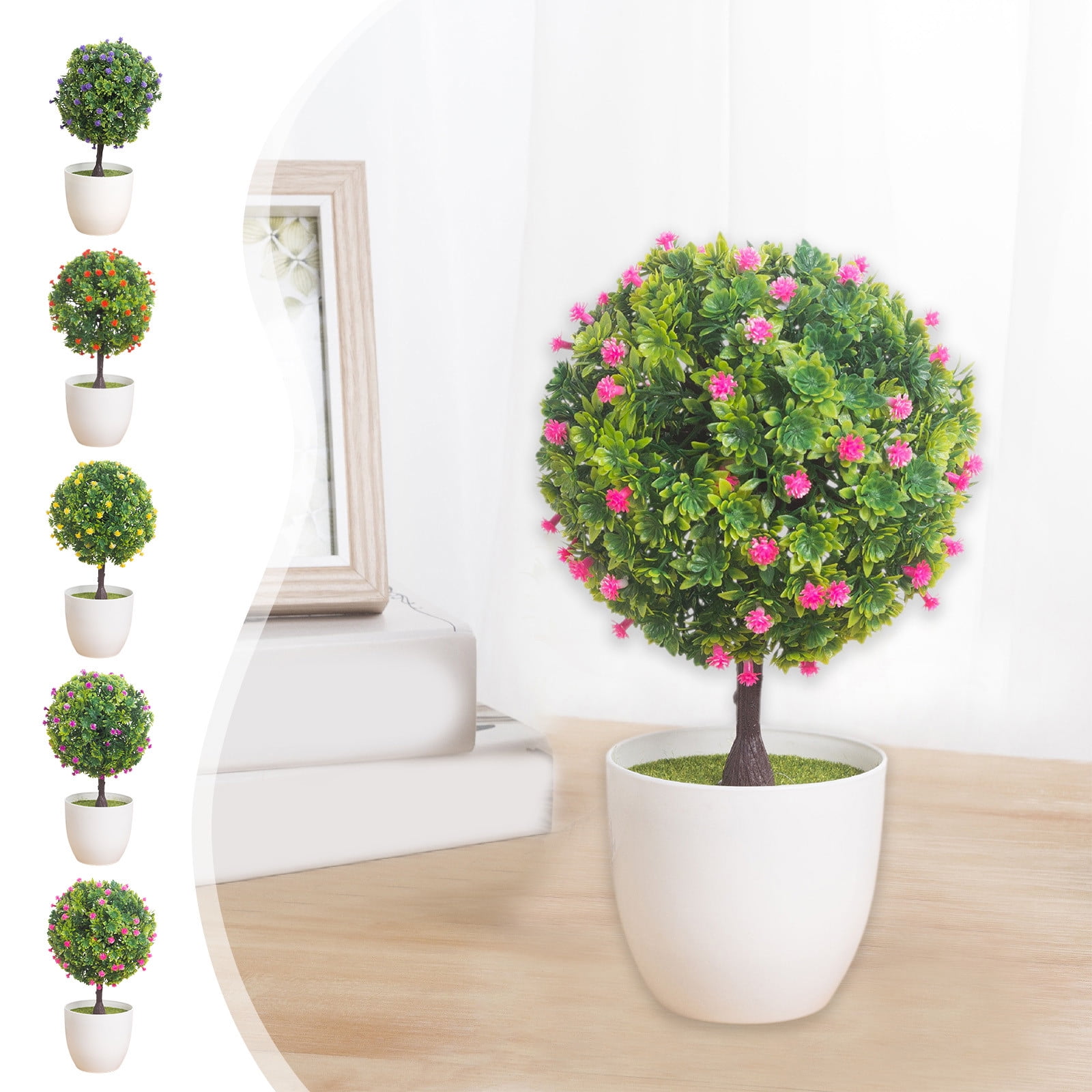 PALIFEUR Fake Plants Eucalyptus Stems Potted, No Fade Artificial Plants ...