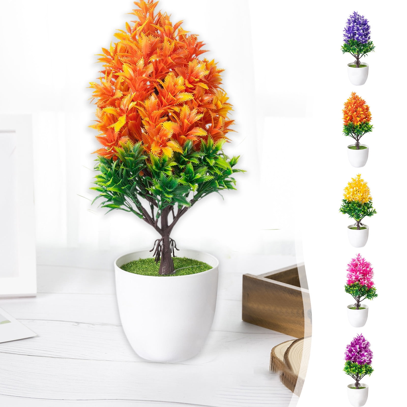 PALIFEUR Fake Plants Eucalyptus Stems Potted, No Fade Artificial Plants ...