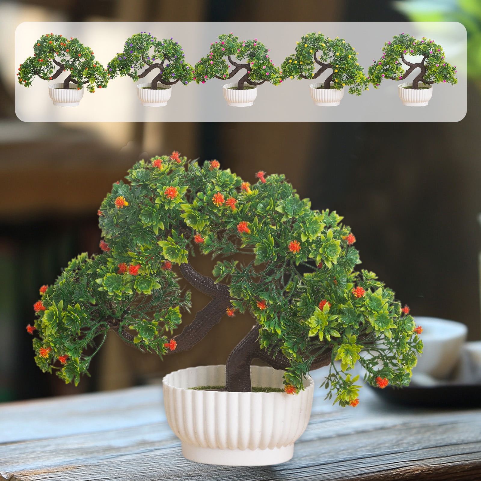 PALIFEUR Fake Plants Eucalyptus Stems Potted, No Fade Artificial Plants ...