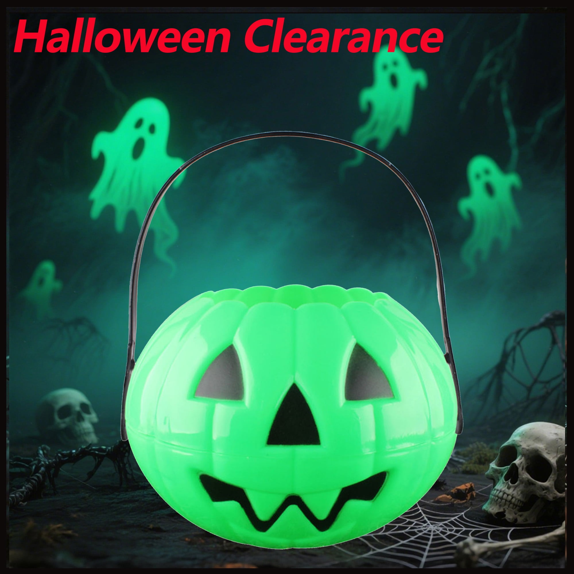 PALIFEUR Halloween Decorations Trick or Treat Pumpkin Bucket ...