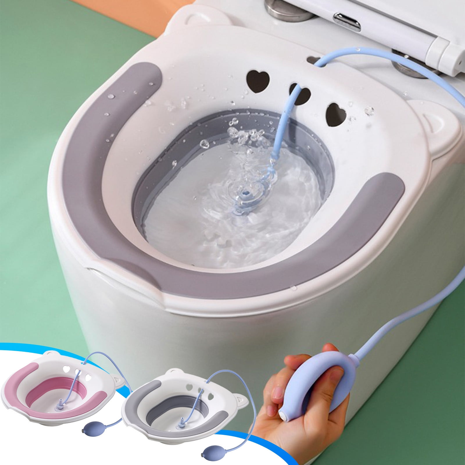 PALIFEUR Sitz Bath for Toilet Seat, Sitz Bath for Hemorrhoids, Postpartum Care, Sits Bath Kit ...