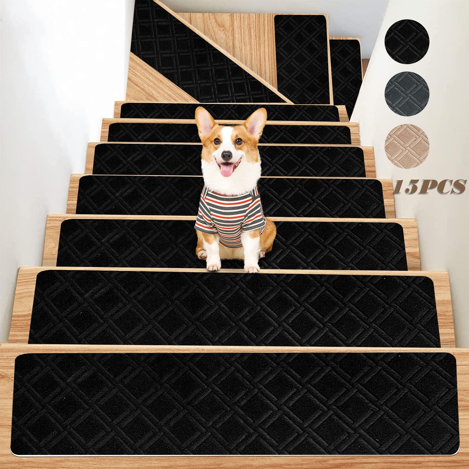 PALIFEUR Stair Treads for Wooden Steps, 15 Pcs Soft Stair Treads, 8 x ...
