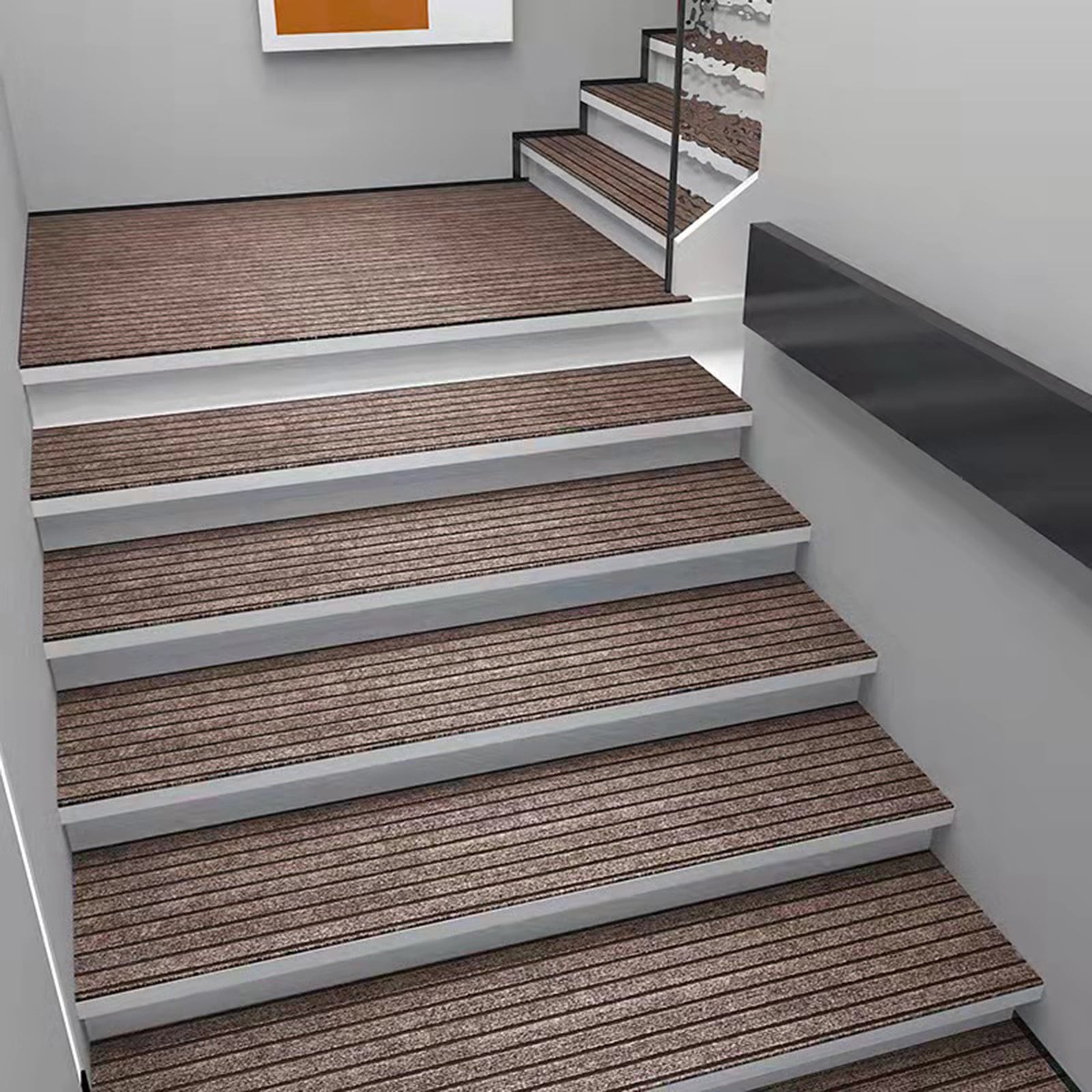 PALIFEUR Stair Treads for Wooden Steps, 7 Pcs Soft Stair Treads, 8x30 ...