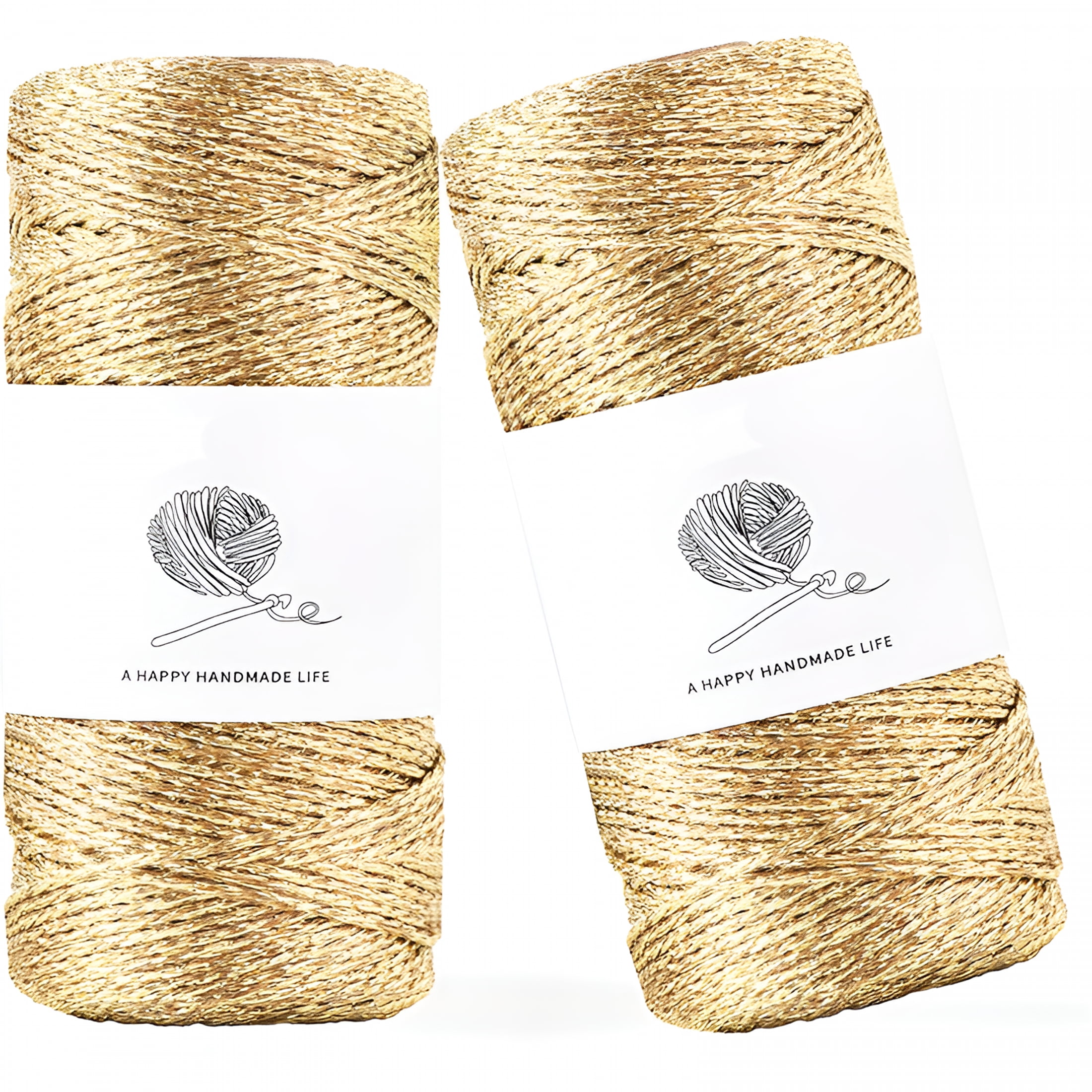PALINO 2026 New 2 Rolls Metallic Twine,656 Feet Gold Twine,Glitter Gold ...