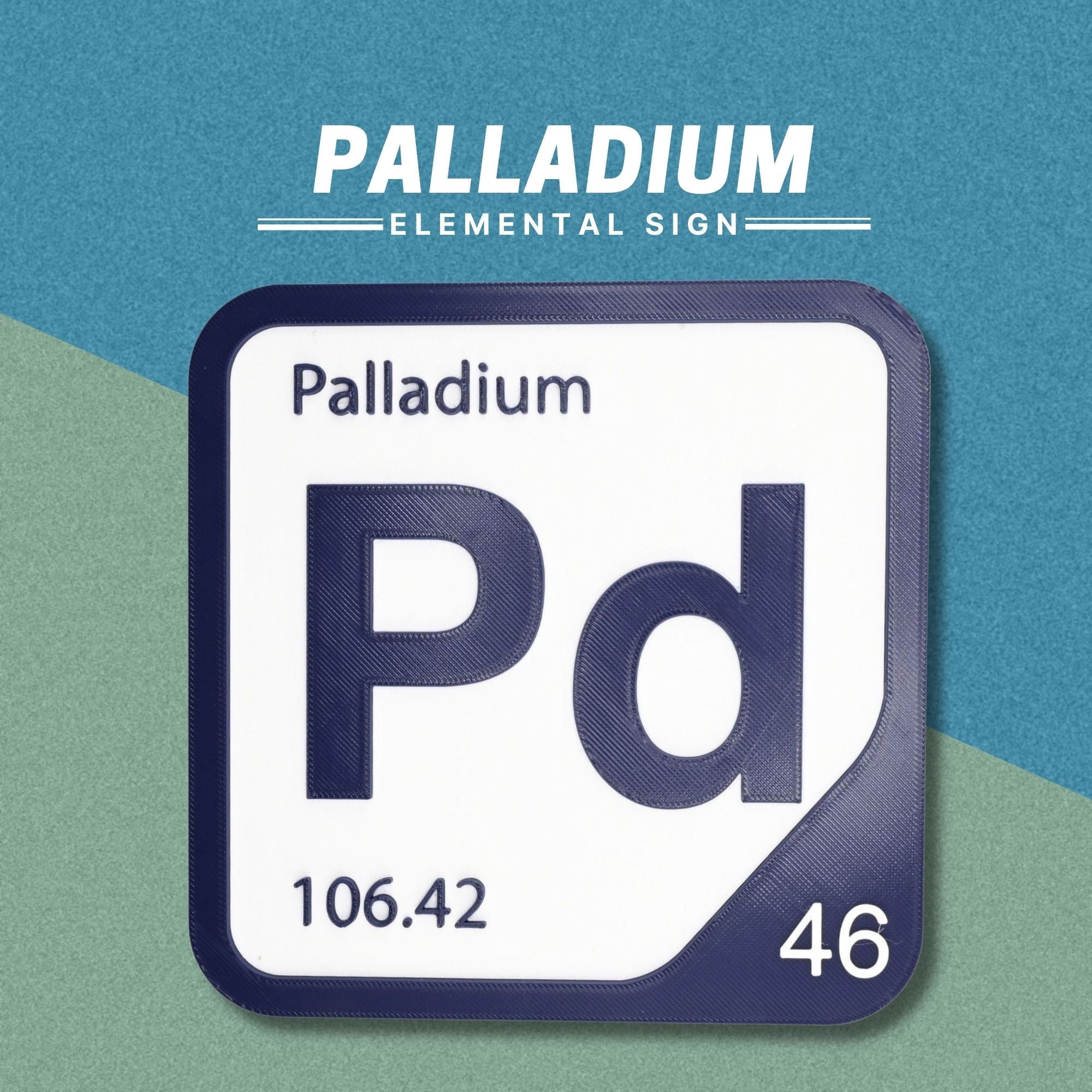 PALLADIUM Periodic Table Tile – Educational Wall Art for Science Lovers ...