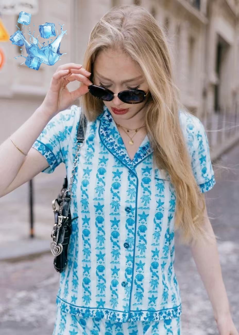 PALM PUFF Pajamas Pjs Sets, Womens Girls PALM Pajamas Set,Y2k Preppy ...