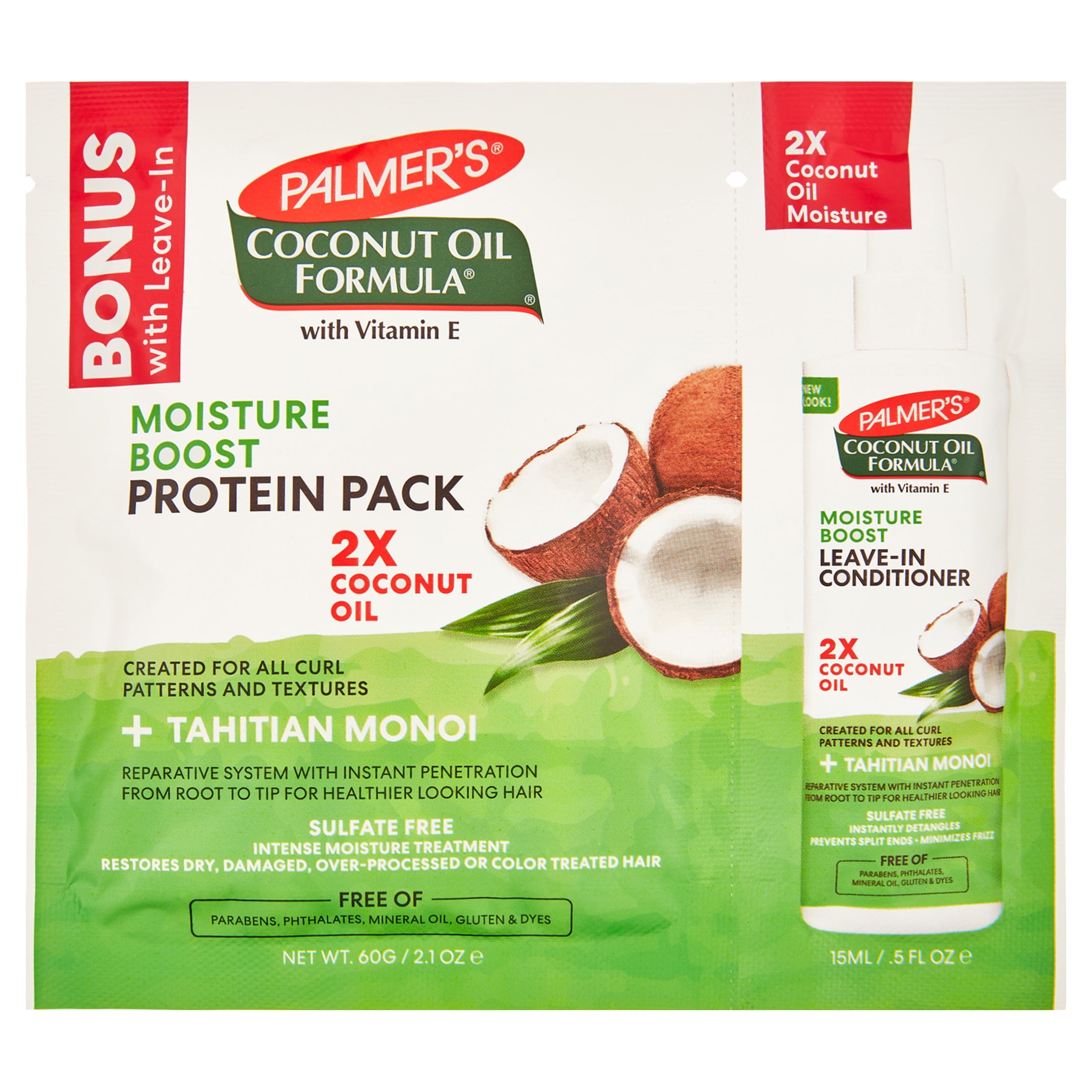 PALMER'S COCONUT OIL FORMULA PROTEIN PACK WITH LEAVE-IN CONDITIONER ...