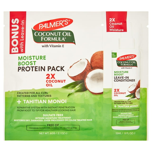 PALMER'S COCONUT OIL FORMULA PROTEIN PACK WITH LEAVE-IN CONDITIONER ...