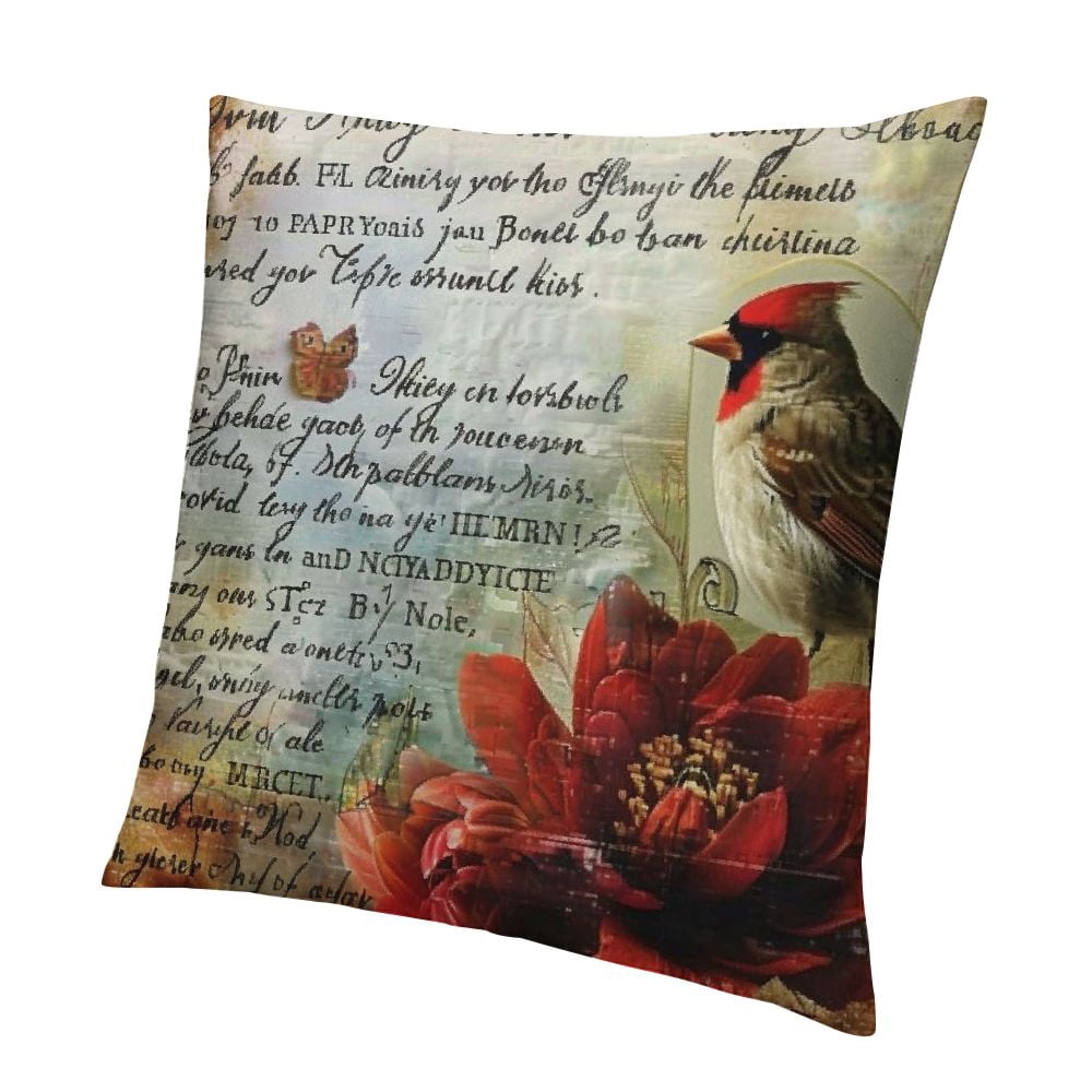 PALNKART Cardinalis A Letter from Heaven Throw Pillow Covers, Northern ...