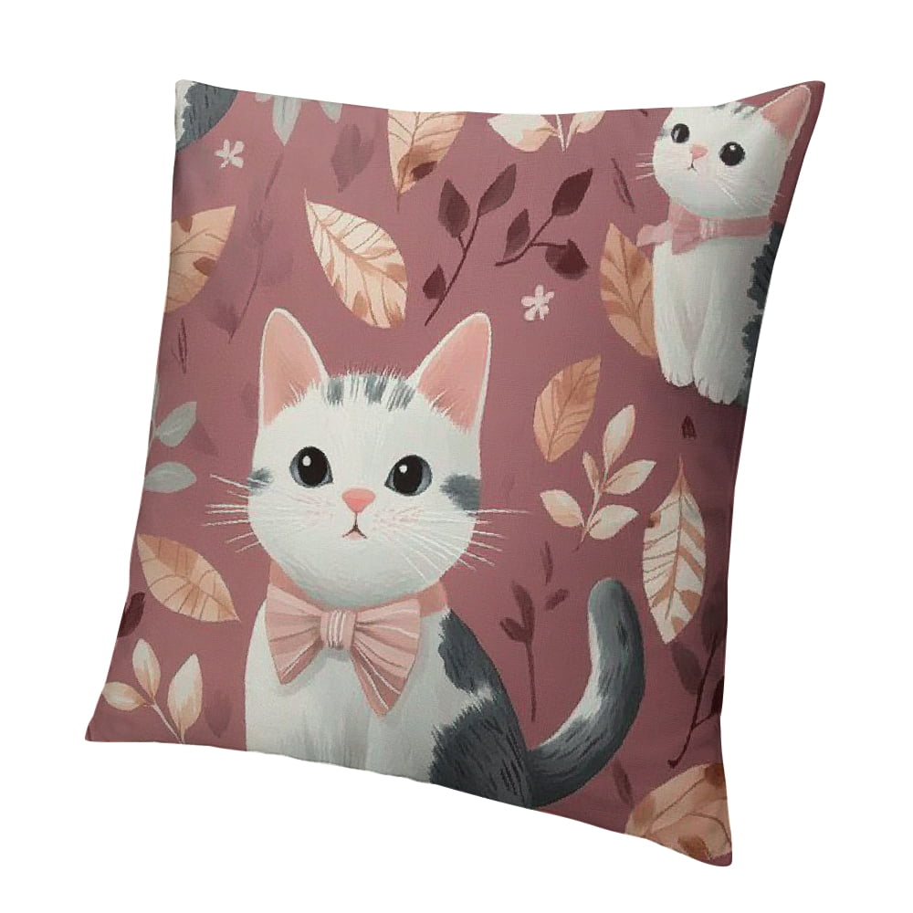 PALNKART Cute Kitten Pillow Cover Single Pack,Kawaii Cat Pet Animal ...