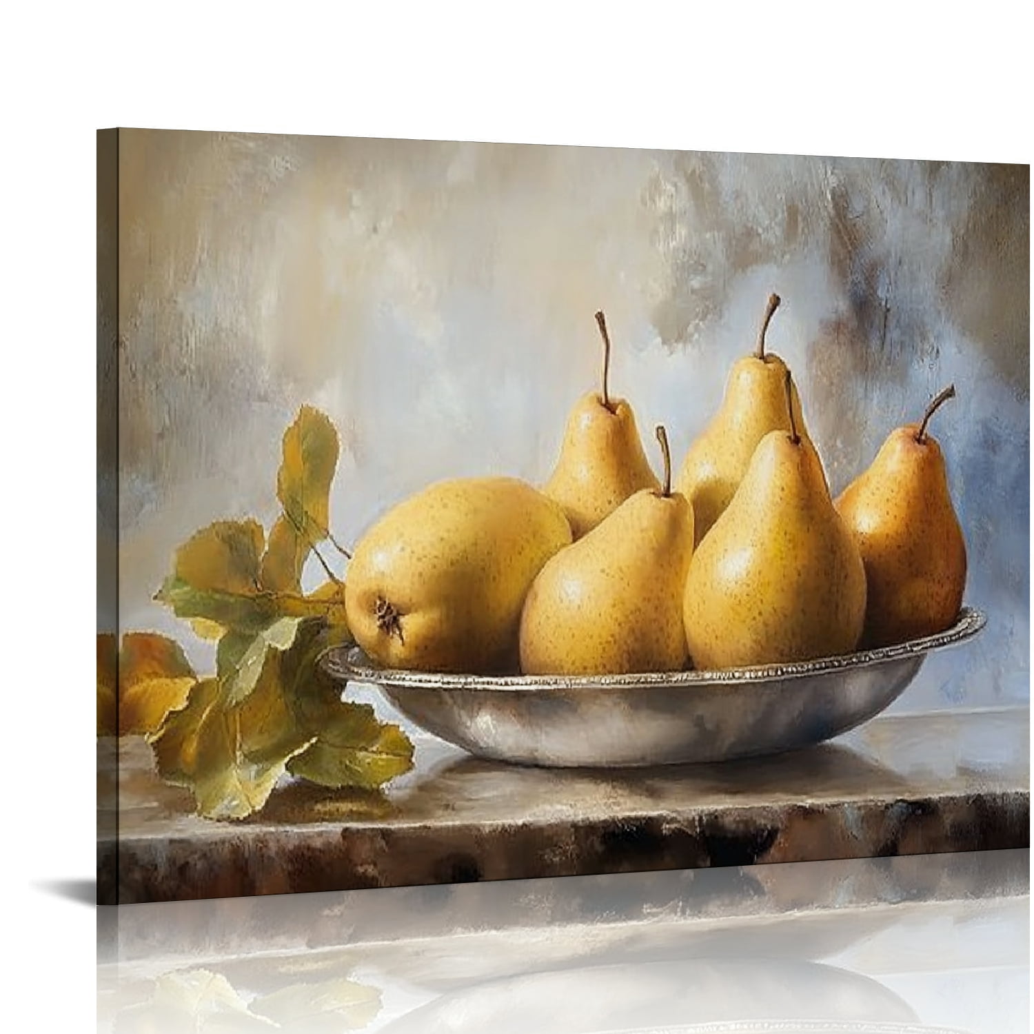 PALNKART Fruit Wall Art Abstract Pear Art Antique Fruit Vintage Pear ...