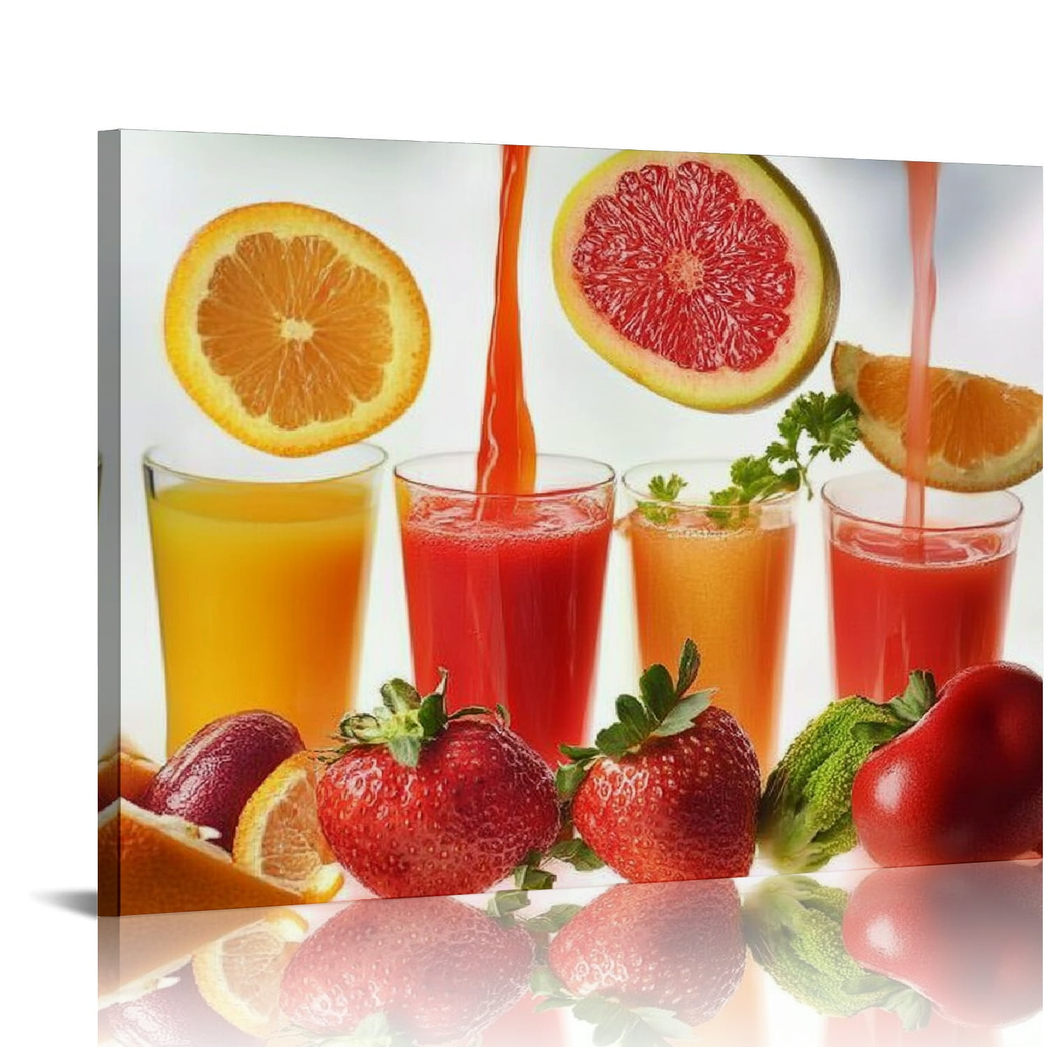 PALNKART Kitchen Wall Decor Canvas Art, Colorful Tomato Orange ...