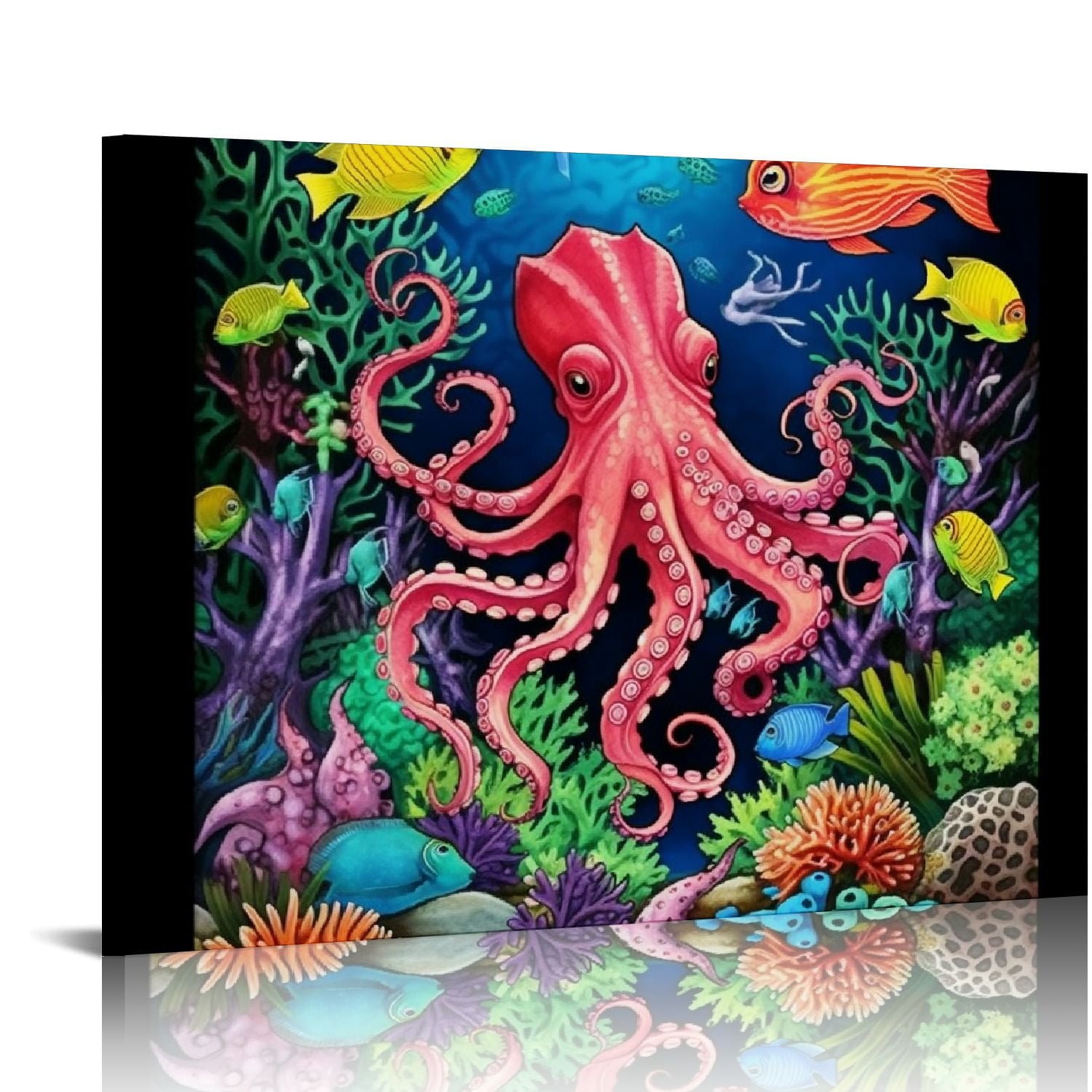 PALNKART Octopus Den - Fuzzy Poster - Arrives Uncolored - All Ages ...