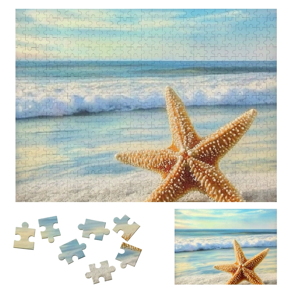 PALNKART Starfish Beach Ocean Wooden Jigsaw Puzzle Gift for Family ...