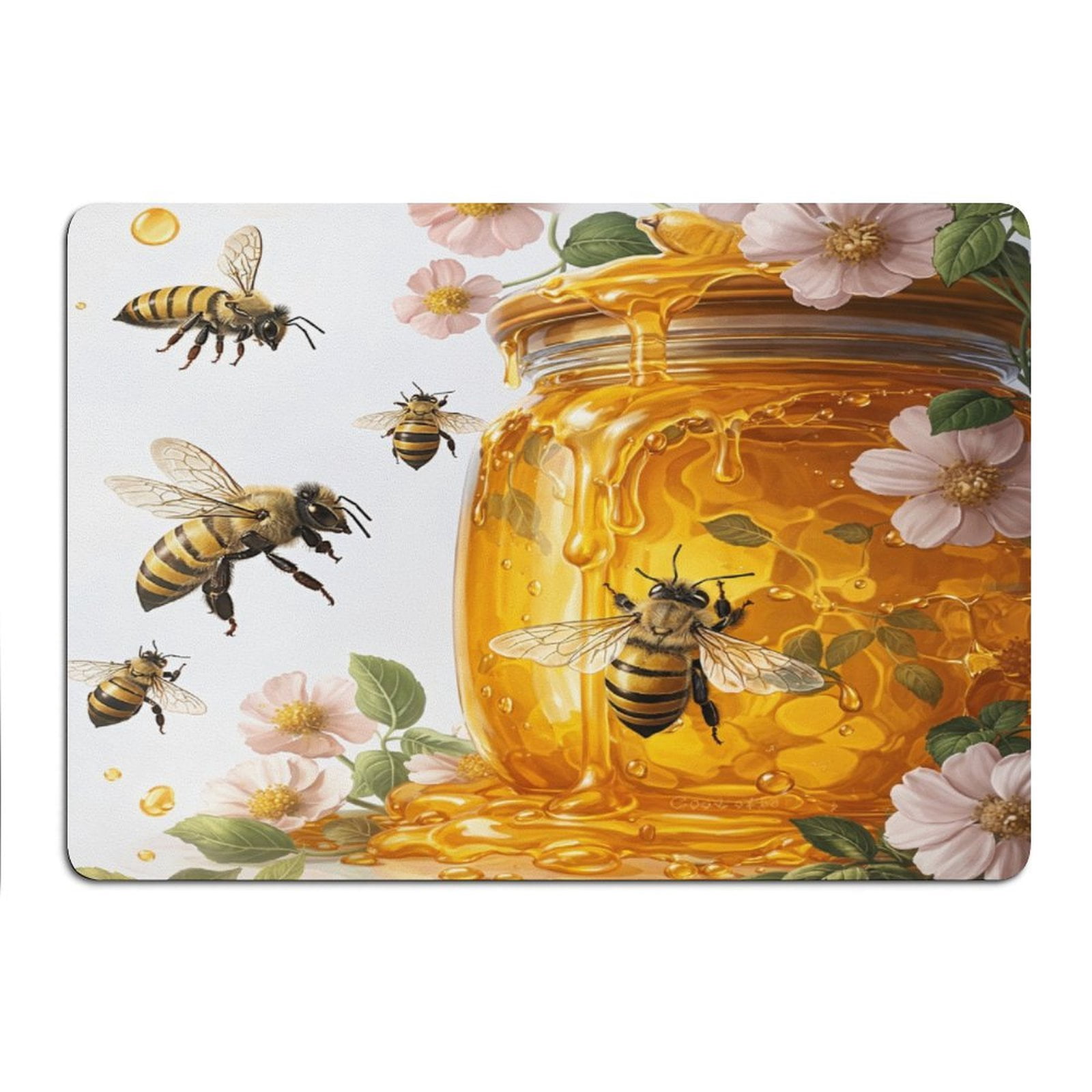 PALNKART Sweet Honey Jar Mouse Pad, Square Smooth Surface Desk Mat ...