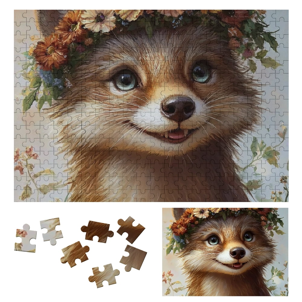 PALNKART Wooden Jigsaw Puzzle Flower Crown Furry Art Gift 1000 Pieces ...