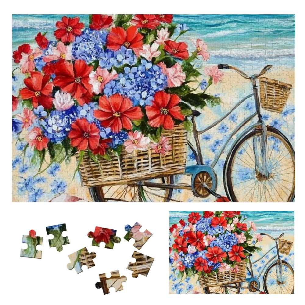 PALNKART Wooden Jigsaw Puzzle Flowers Eco-Friendly Leisure Gift 1000 ...