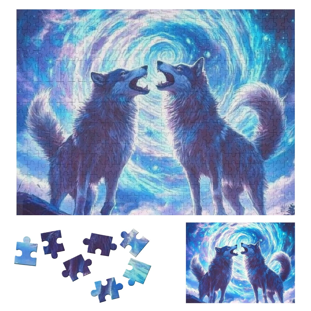 PALNKART Wooden Puzzles Wolves Hill Spiral Horizontal Gift Toy 500 PCS ...