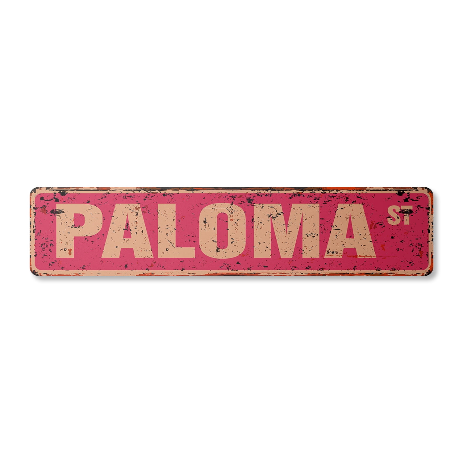 PALOMA Vintage Plastic Street Sign Childrens Name Room Sign | Indoor ...