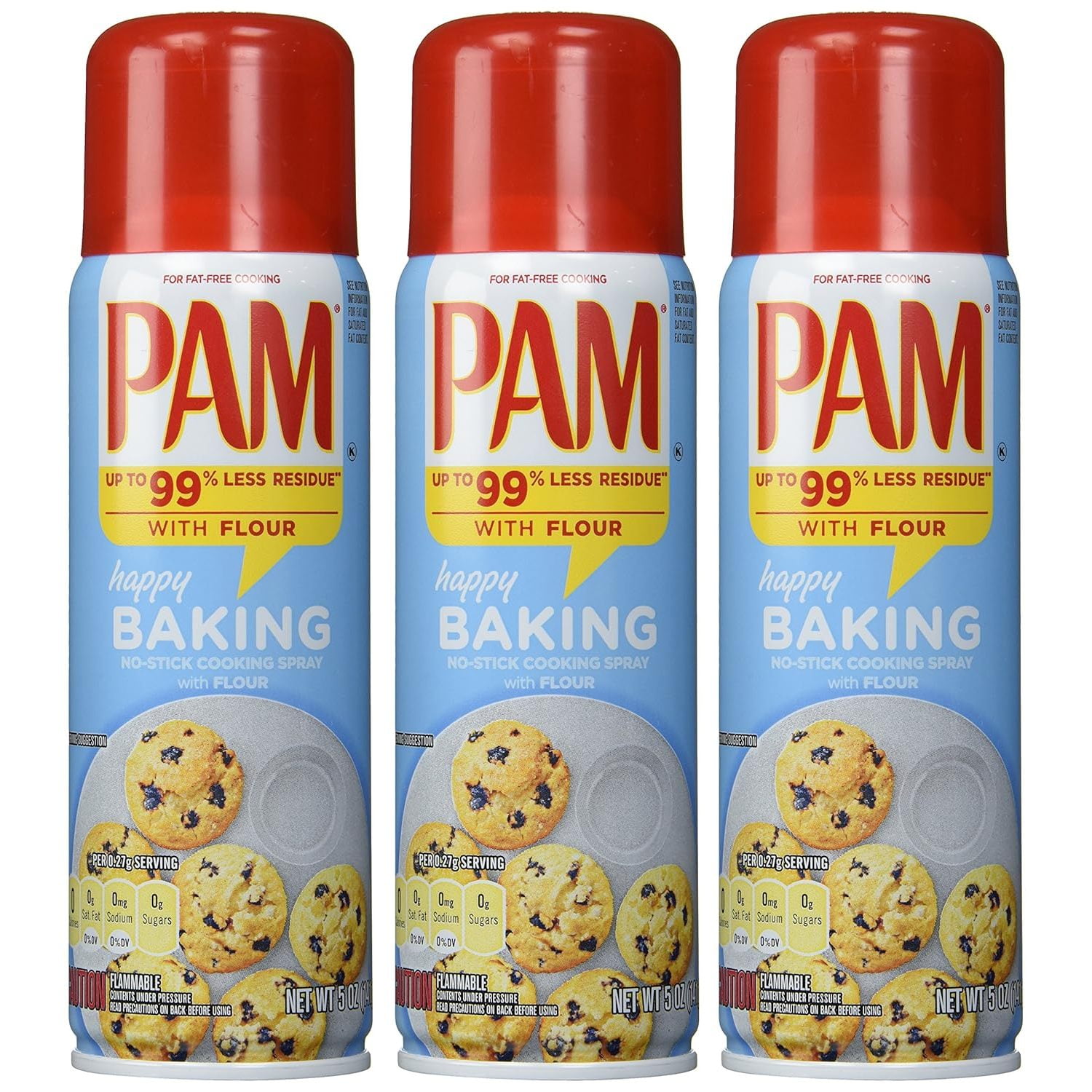 PAM Baking Spray with Flour 5 fl oz PACK, 15 Ounce, (Pack of 3 ...