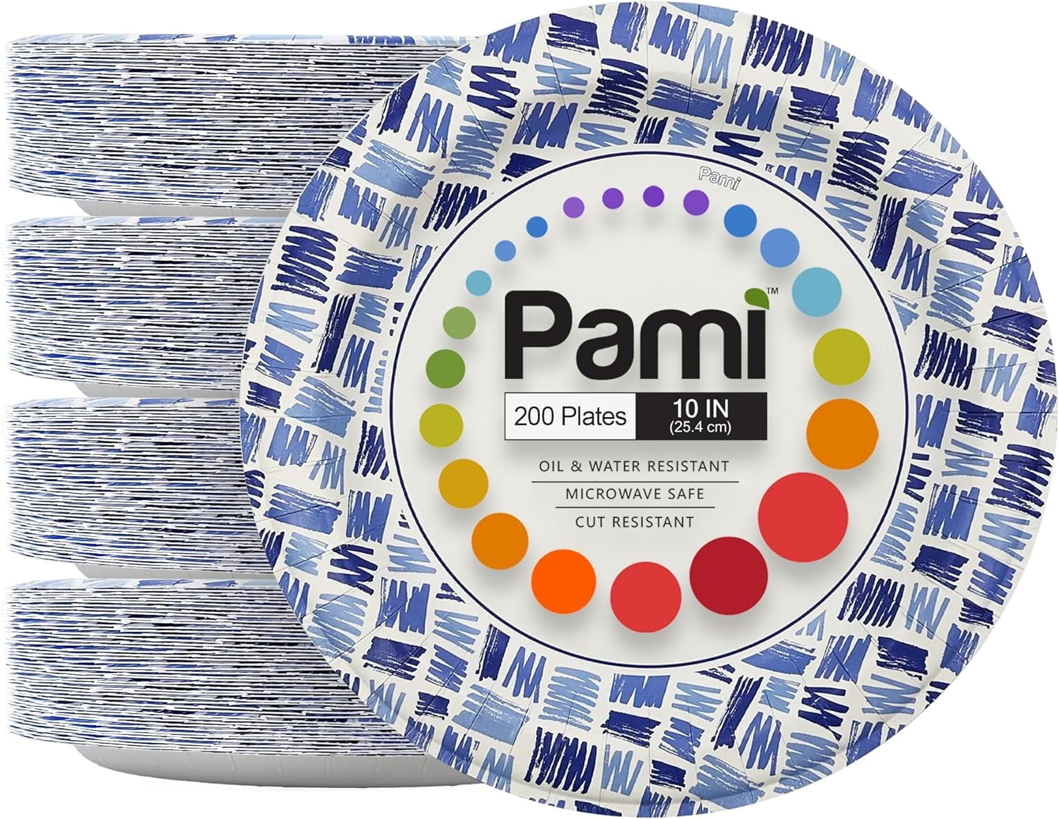 Free Shipping! PAMI 10” Heavy Duty Disposable Paper Plates 200-Pack ...