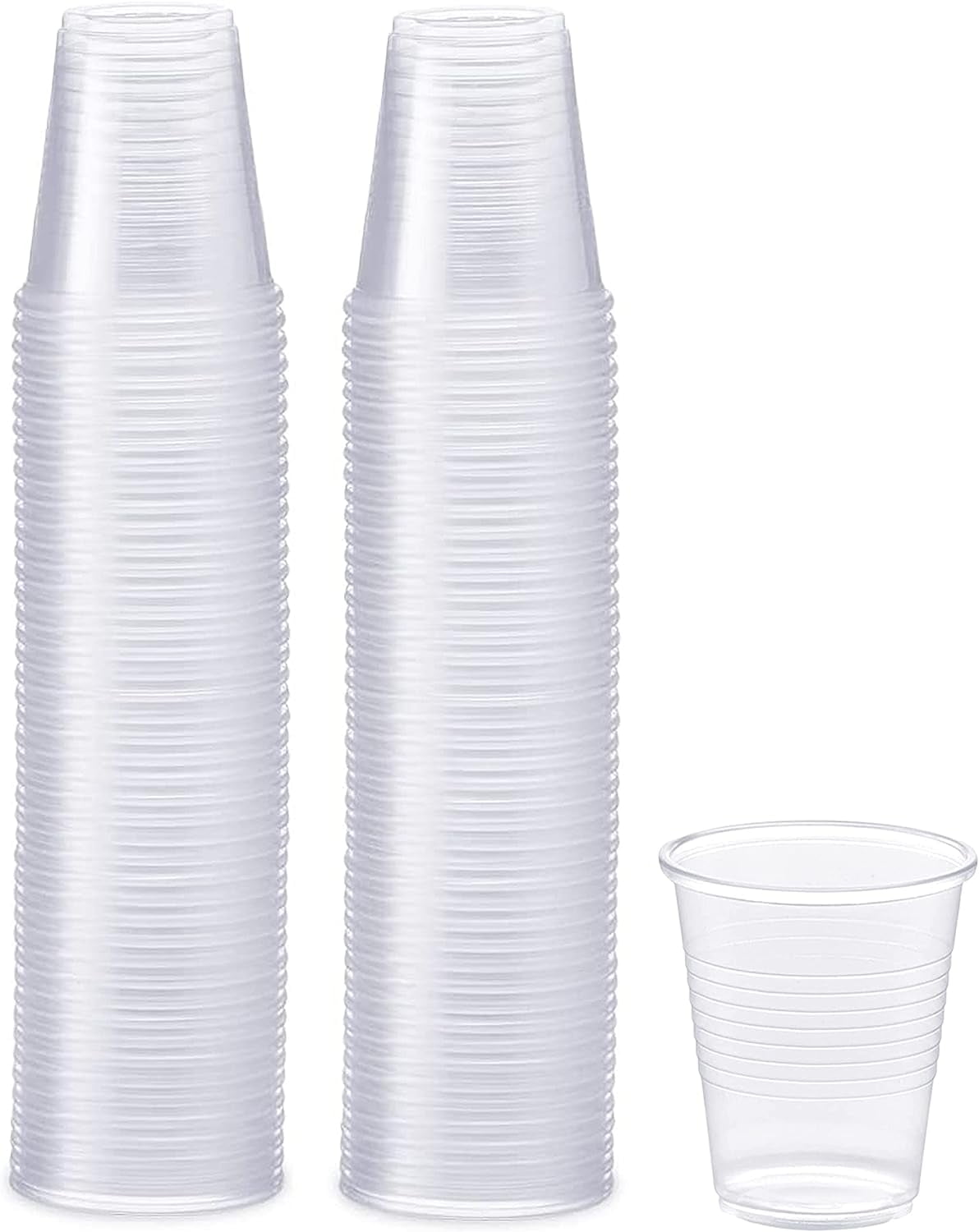 PAMI 5 Oz Clear Plastic Cups, 100-Pack, Disposable, Versatile, Non-Slip ...