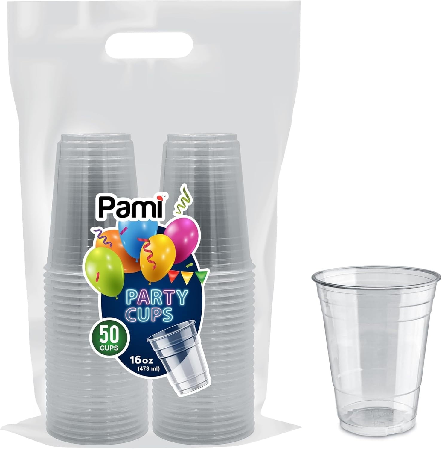 PAMI Clear Party Cups Disposable Plastic Cups Party Supplies in ...