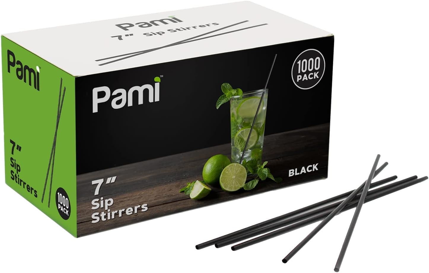 PAMI Disposable Coffee Stirrers Straws 7” Sip Stir Sticks Drink Stirrer ...
