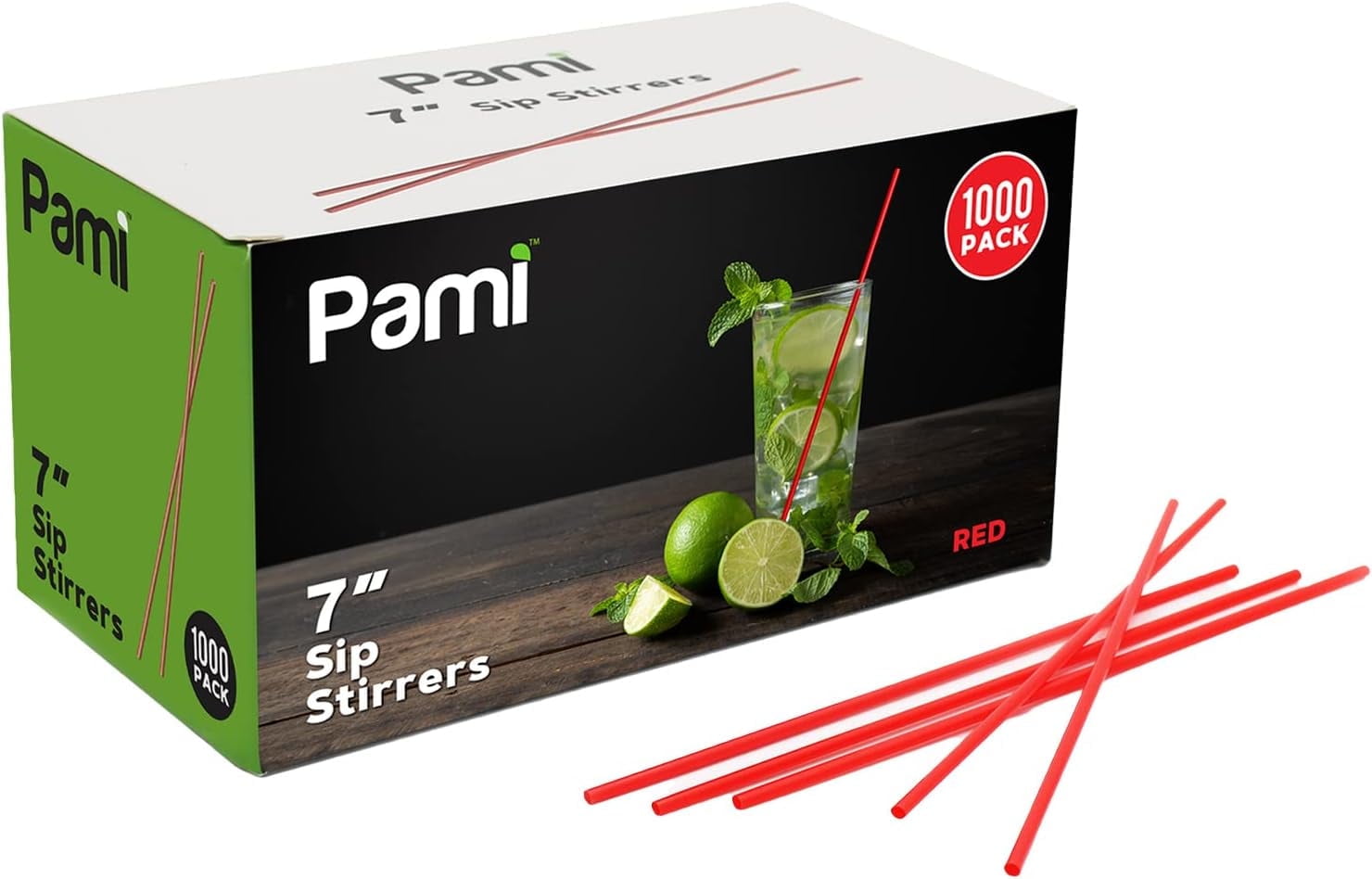 PAMI Disposable Coffee Stirrers Straws 7” Sip Stir Sticks Drink Stirrer ...