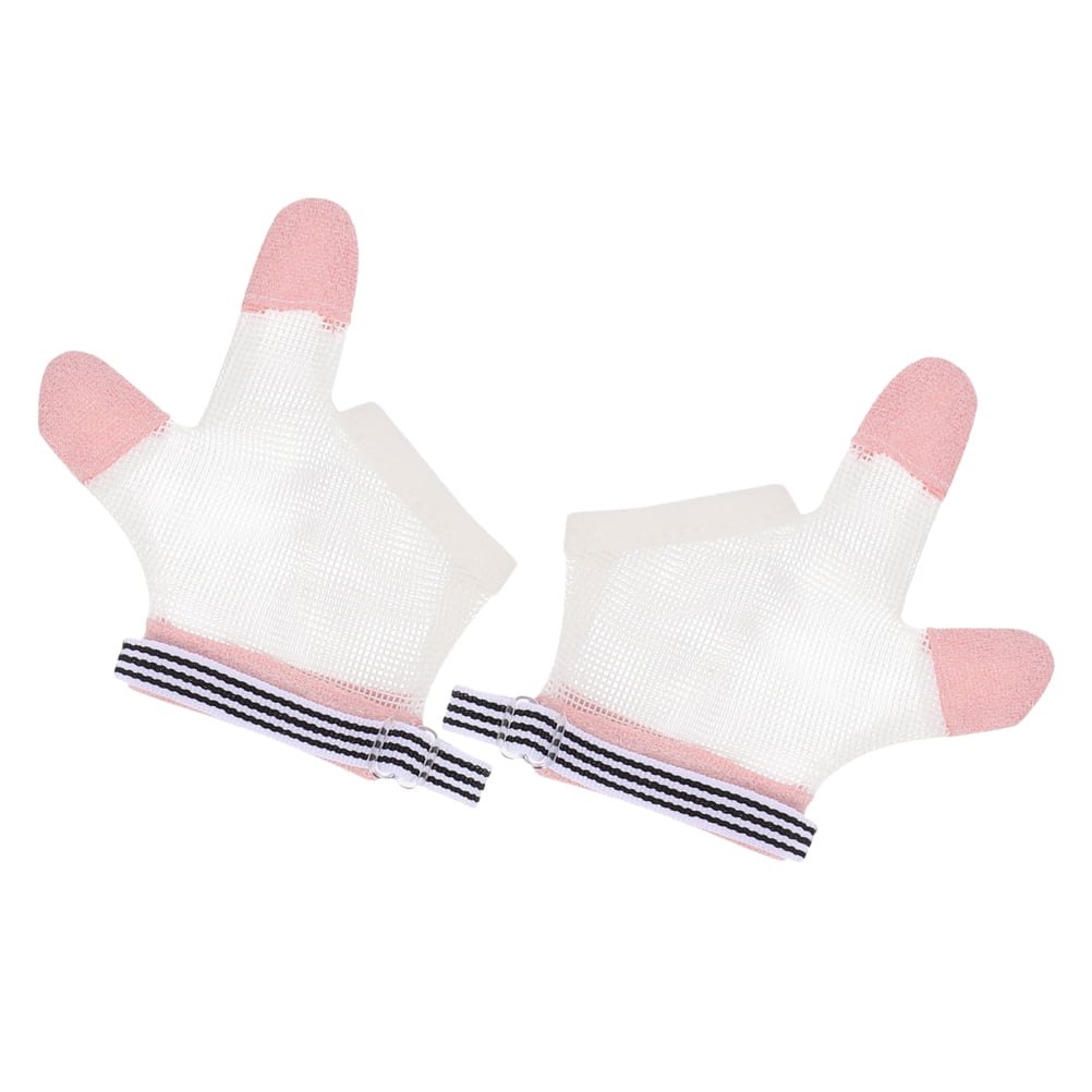 PAMINGONO 1 Pair Pink Net Cloth Baby Gloves for Nail Biting Guard and ...