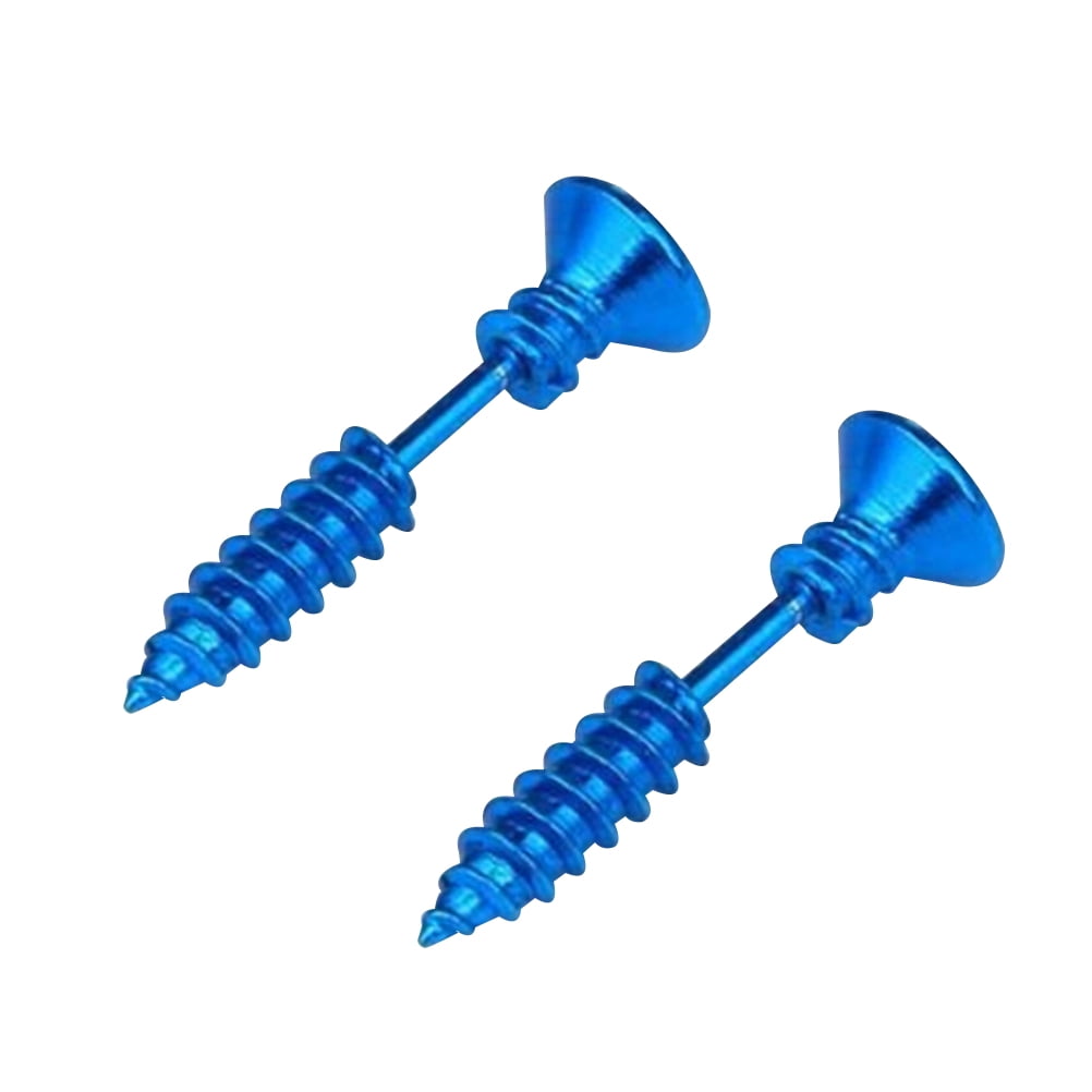 PAMINGONO 1 Pair Screw Earrings For Women Stainless Steel Ear Piercing ...