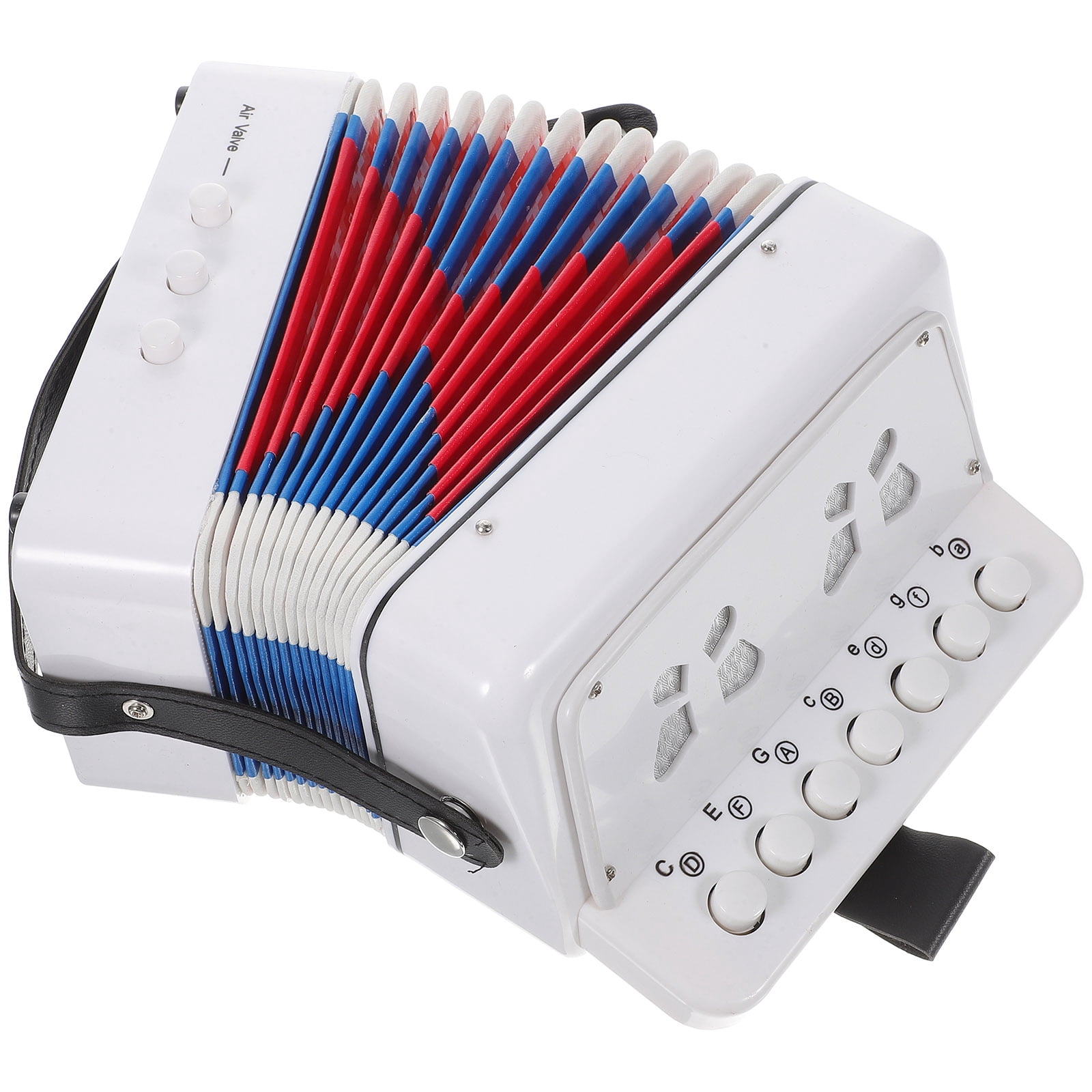 PAMINGONO 1 Piece Musical Instruments for Children White ABS Accordion ...