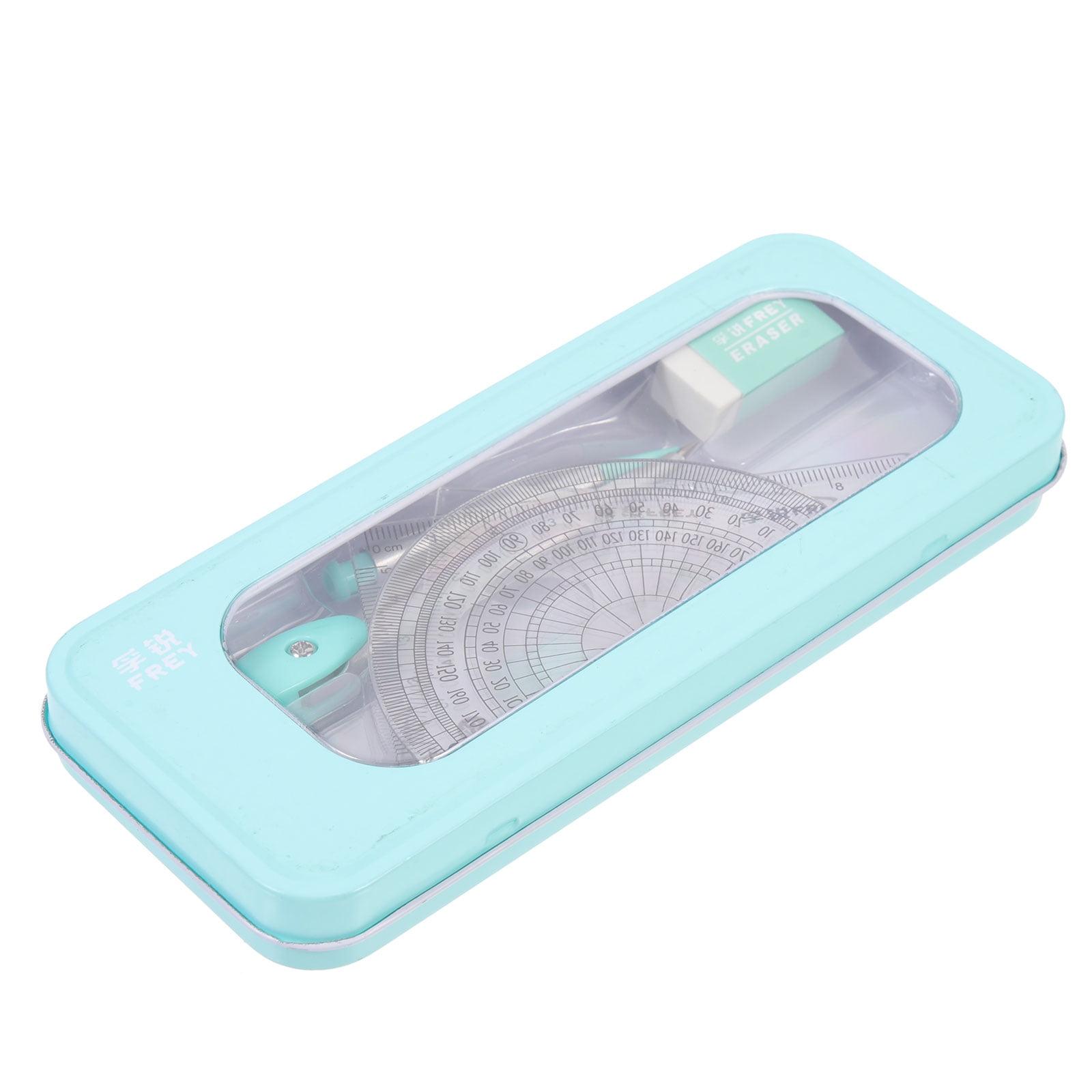 PAMINGONO 1 Set Blue Iron Abs Geometry Drawing Tool Kit Drafting Tools ...