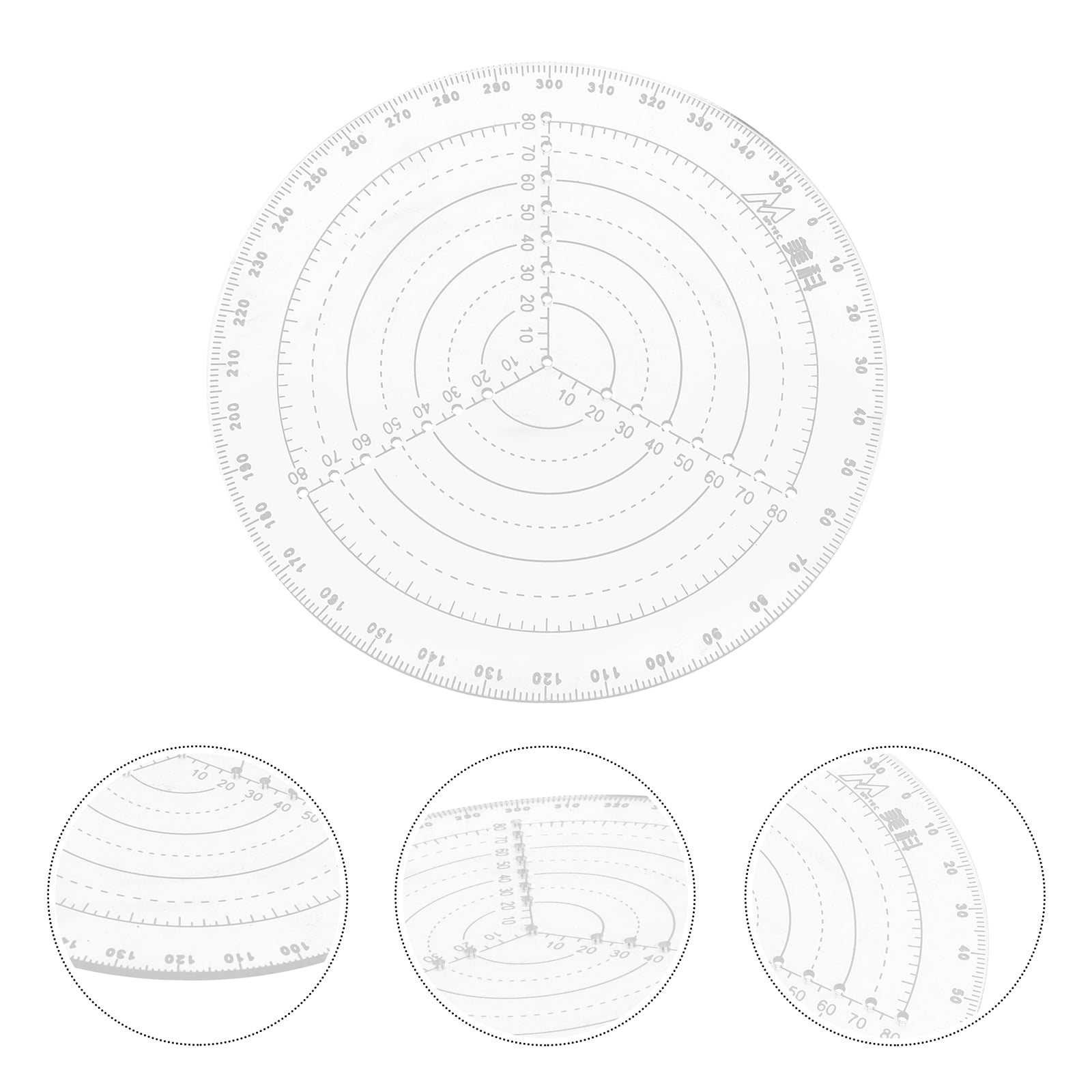 PAMINGONO 1 Set Compass Ruler for Accurate Center Finding in ...